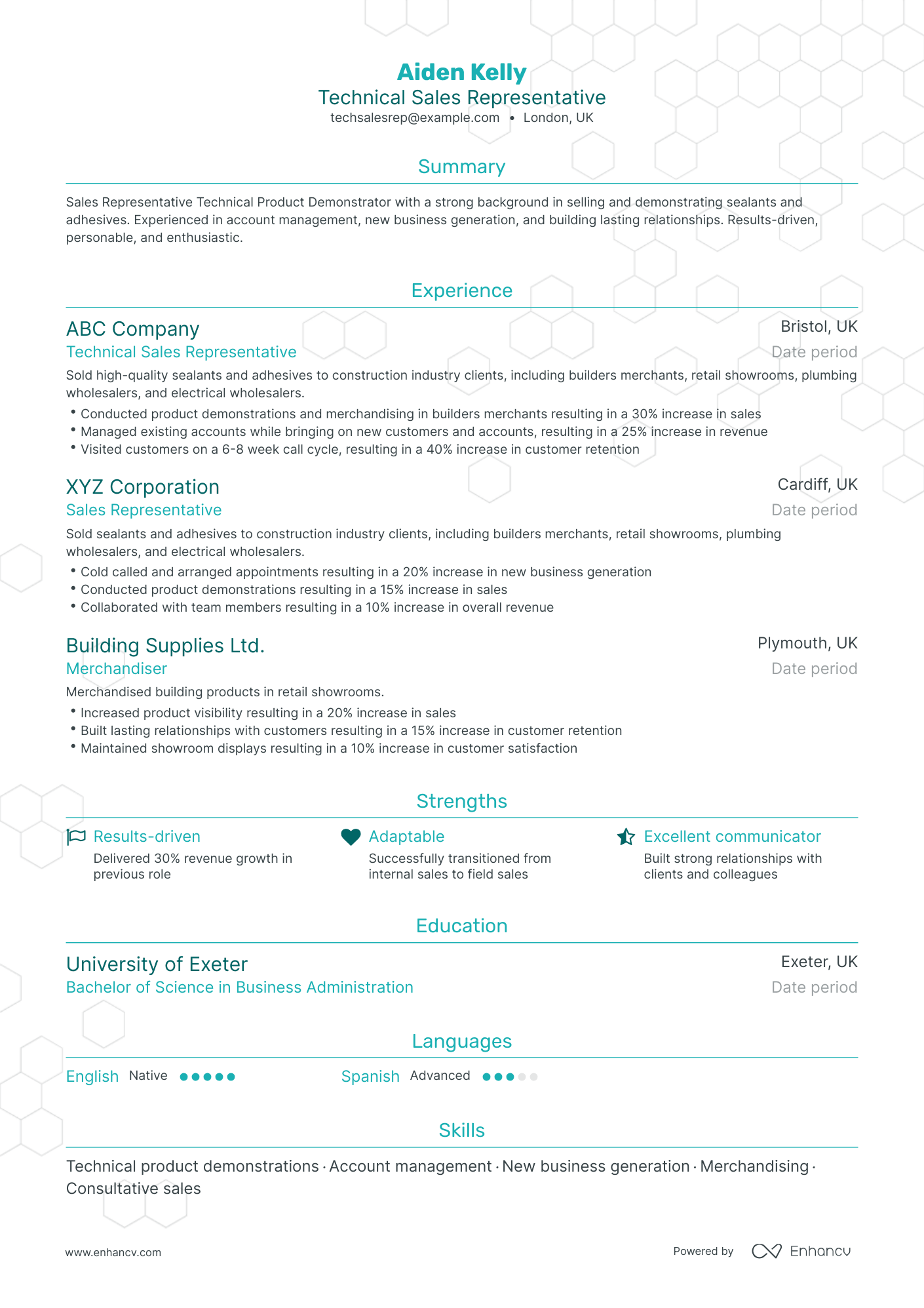 5 Technical Sales Representative Resume Examples & Guide for 2024