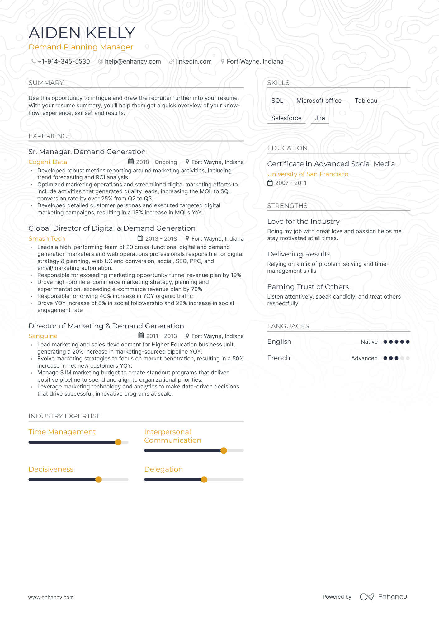 Demand Planning Manager Resume Examples & Guide for 2023 (Layout ...