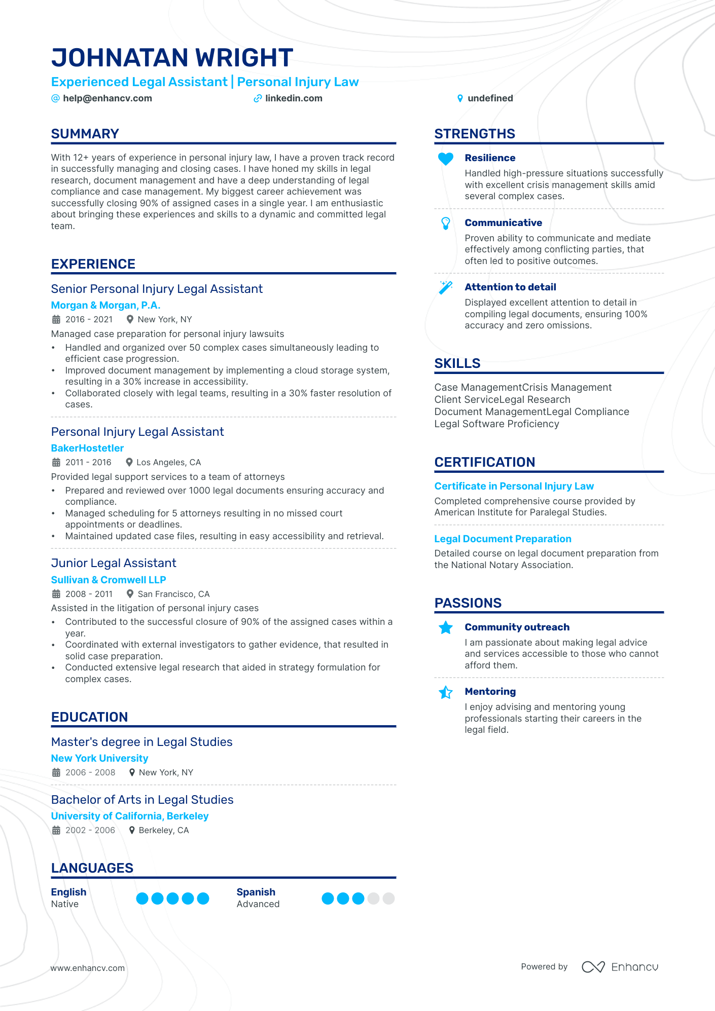 5 Legal Assistant Resume Examples & Guide for 2024