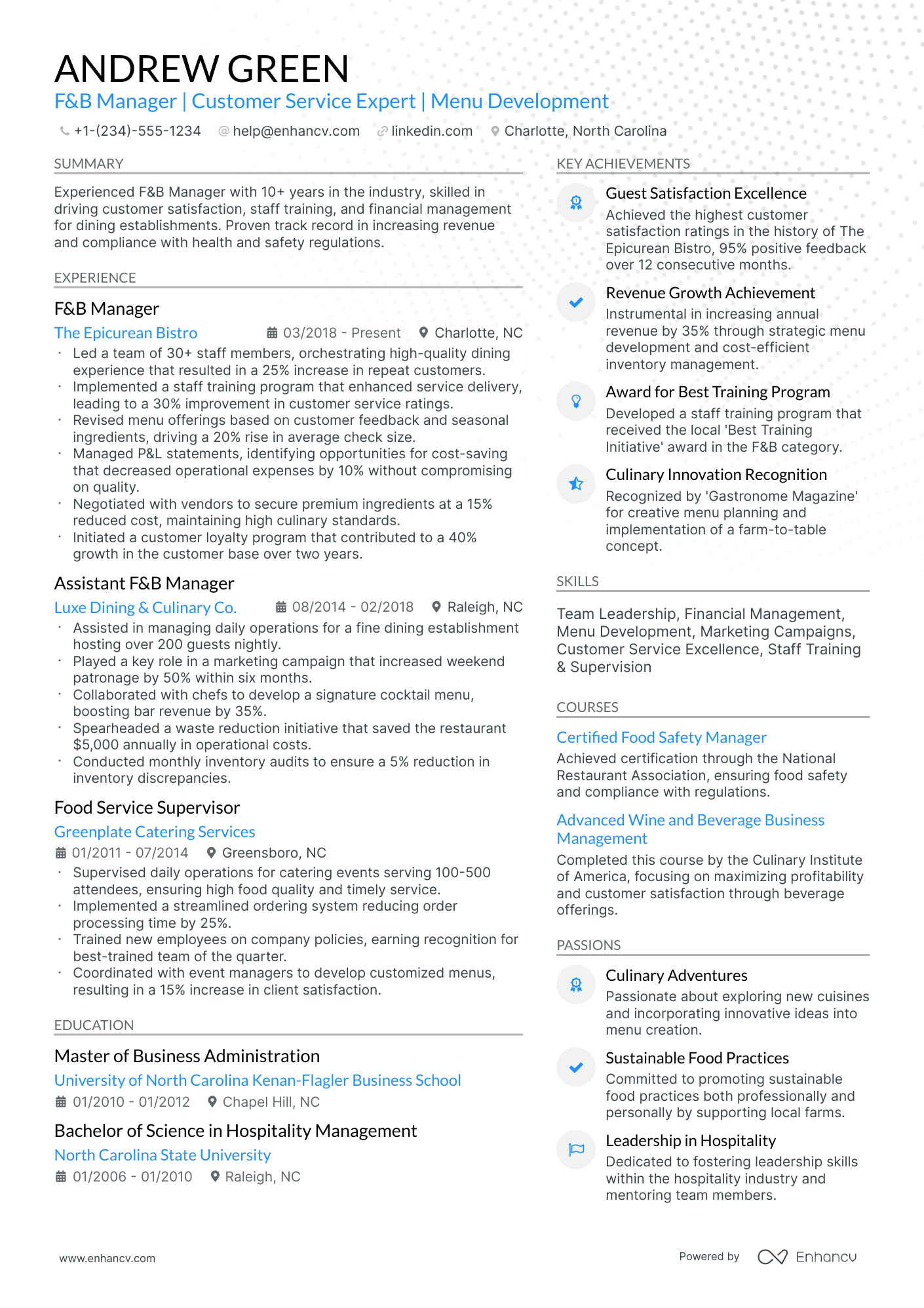 10 Reservations Manager Resume Examples & Guide for 2026