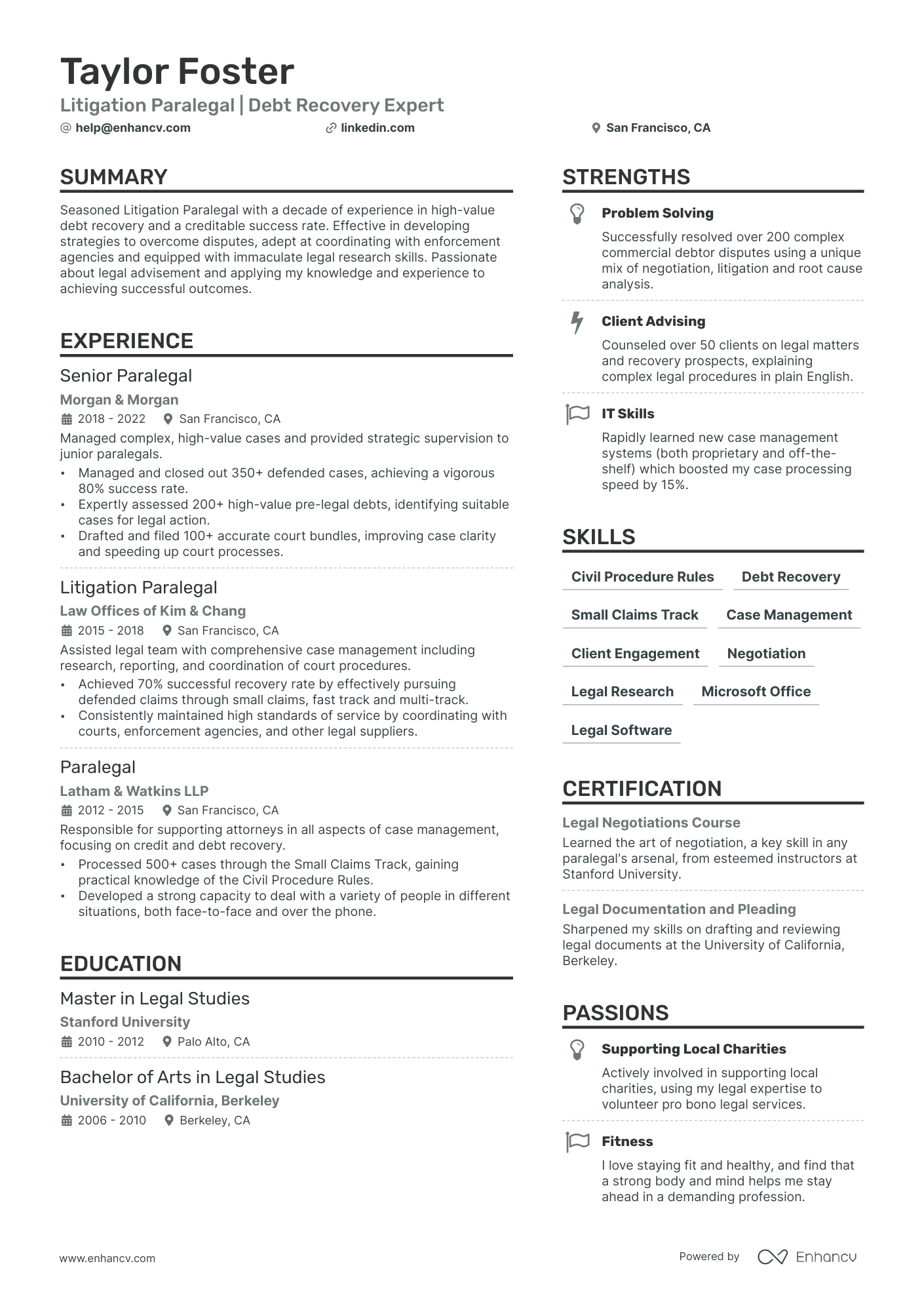 5 Litigation Paralegal Resume Examples & Guide for 2024