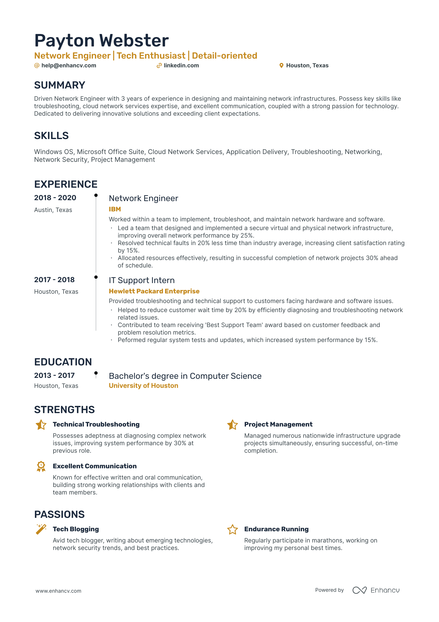 10 Junior Network Engineer Resume Examples & Guide for 2025