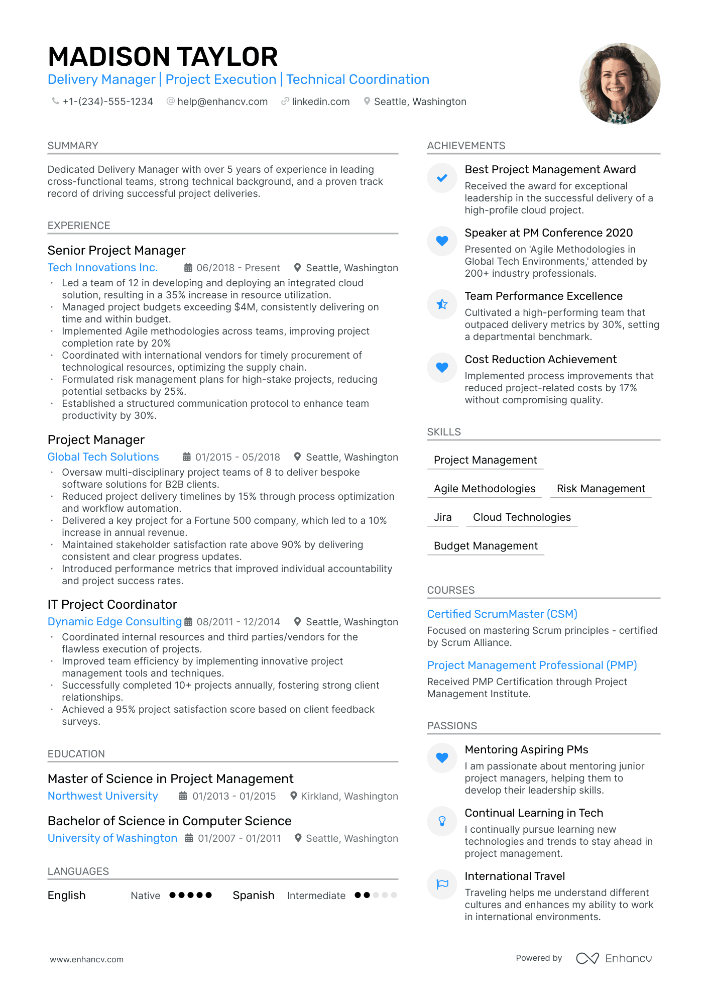 5 Delivery Manager Resume Examples Guide For 2024