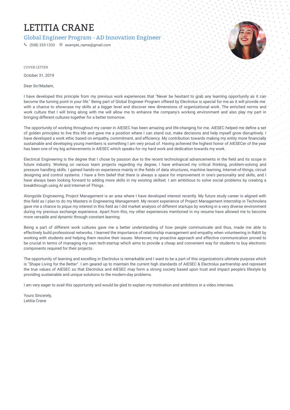 Invention Letter Samples