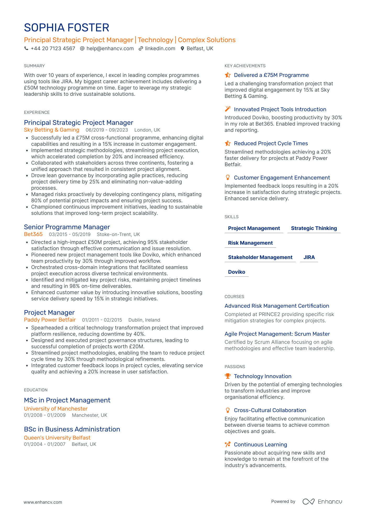 Agile Project Manager CV Examples & Guide for 2026