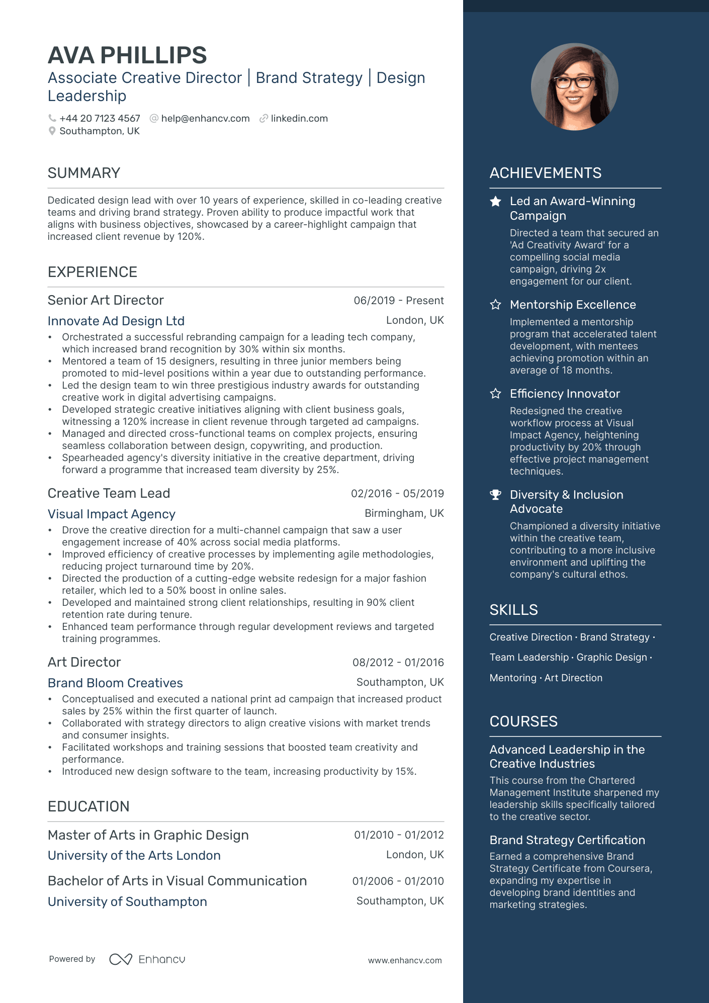 Design Manager CV Examples & Guide for 2025