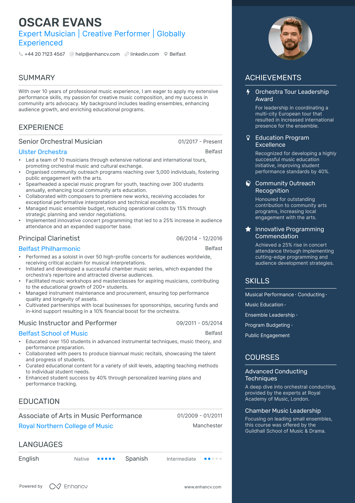 Musician CV Examples & Guide for 2025