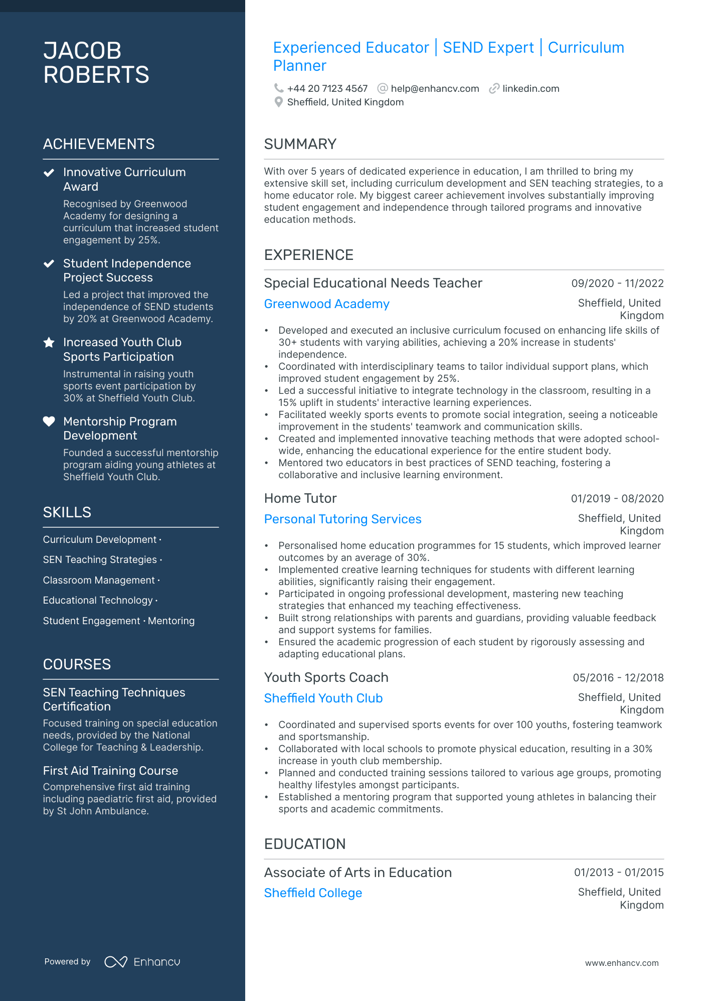 Private Tutor CV Examples & Guide for 2025