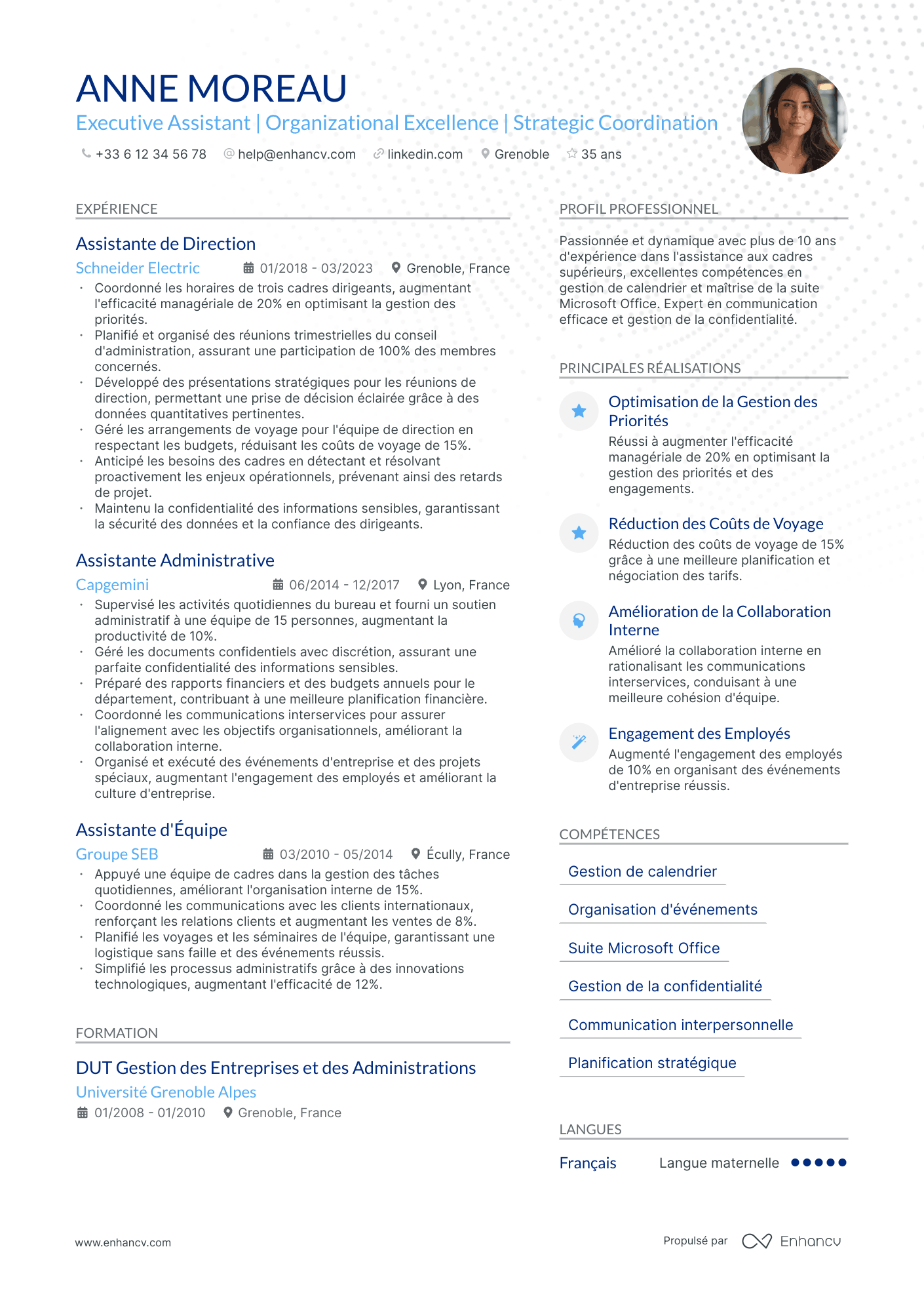 CV Assistant de Direction : Exemples Réussis et Conseils