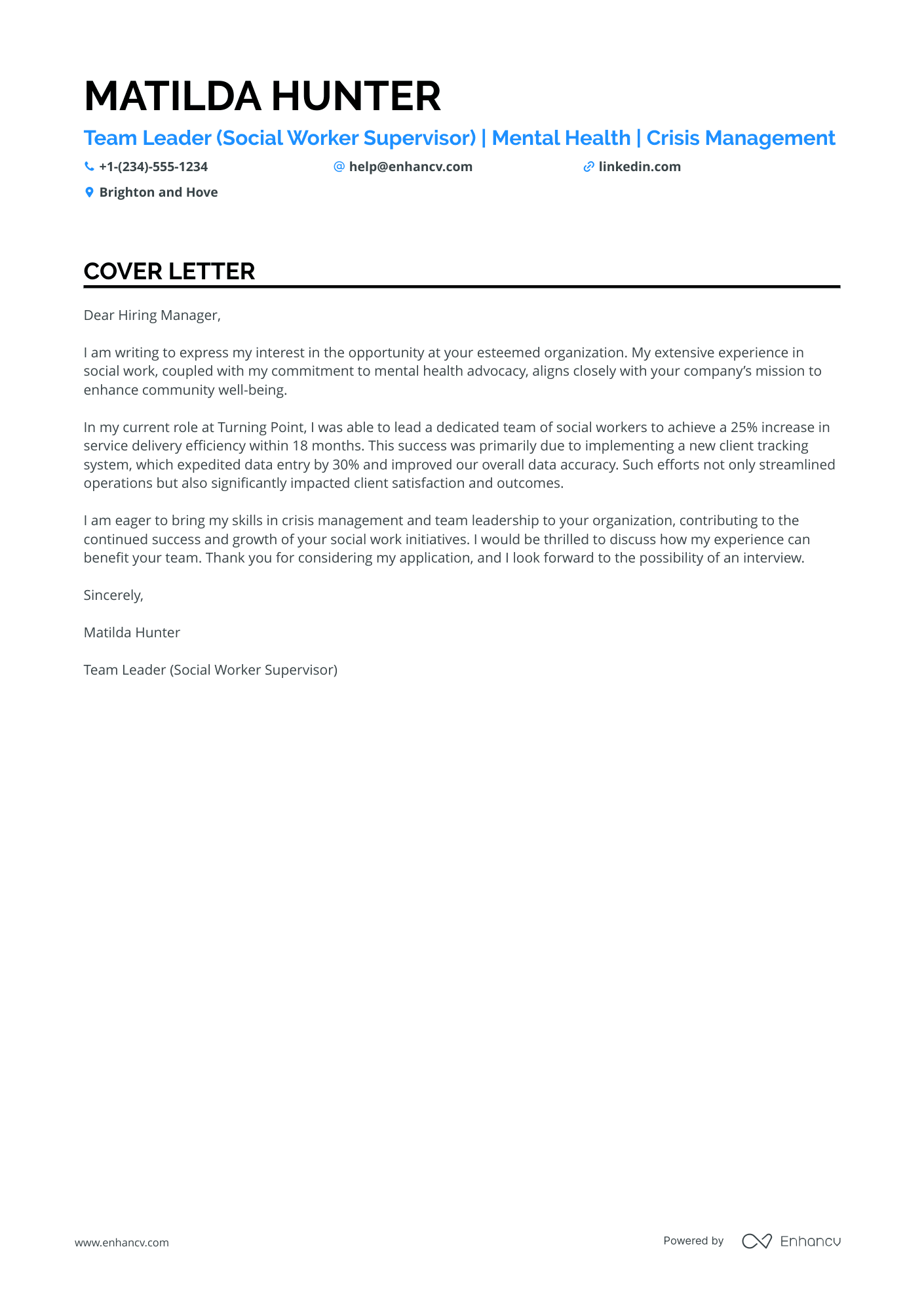 Social Worker Cover Letter Examples & Guide for 2026