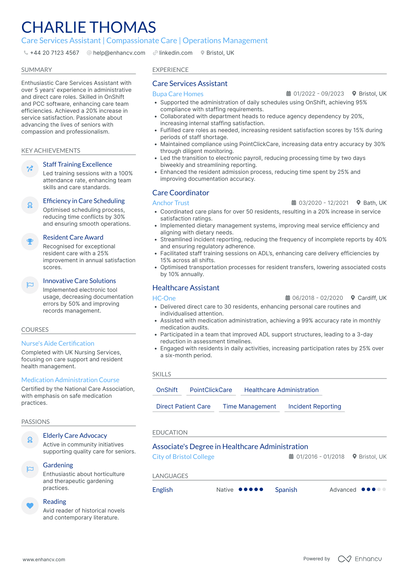 Care Assistant CV Examples & Guide for 2026