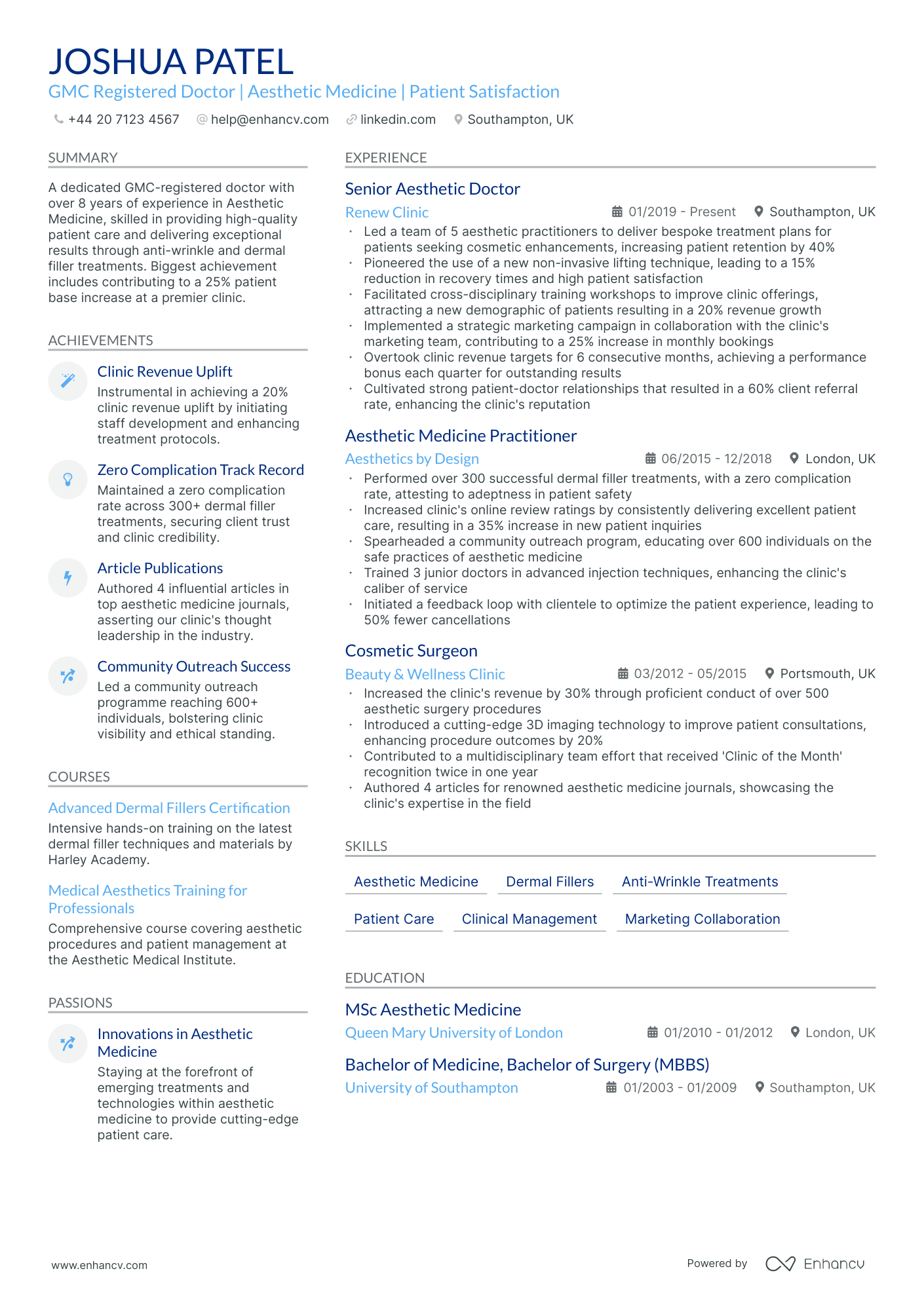 Doctor CV Examples & Guide for 2025