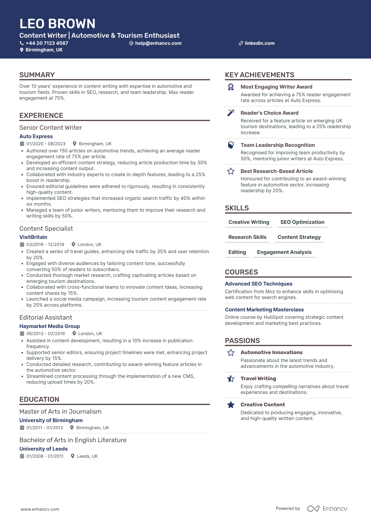 Freelance Writer CV Examples & Guide for 2026