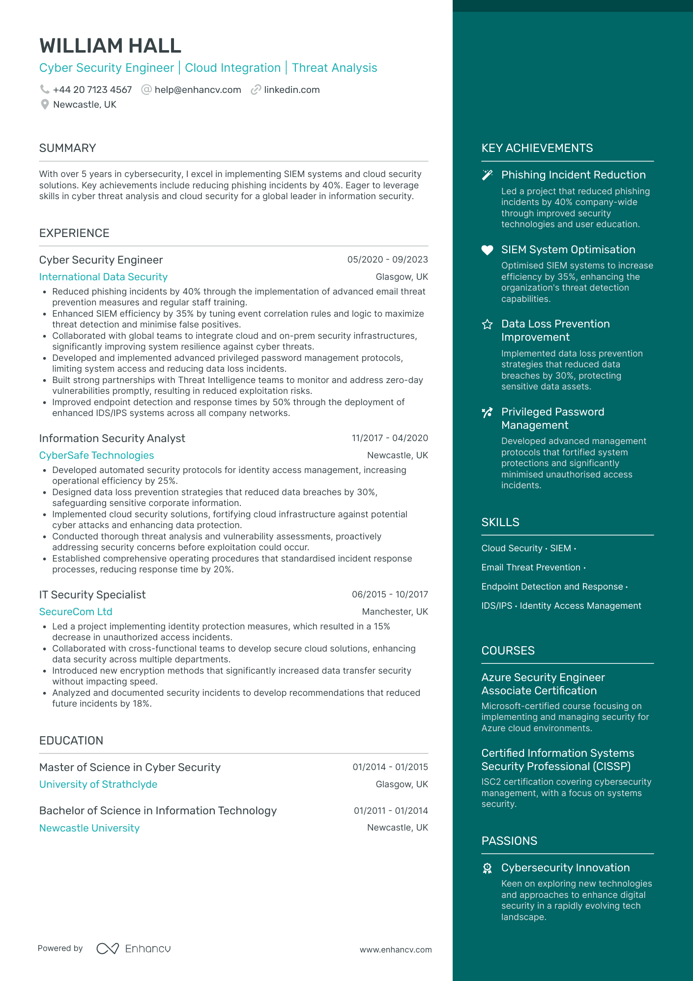 Cyber Security CV Examples & Guide for 2026