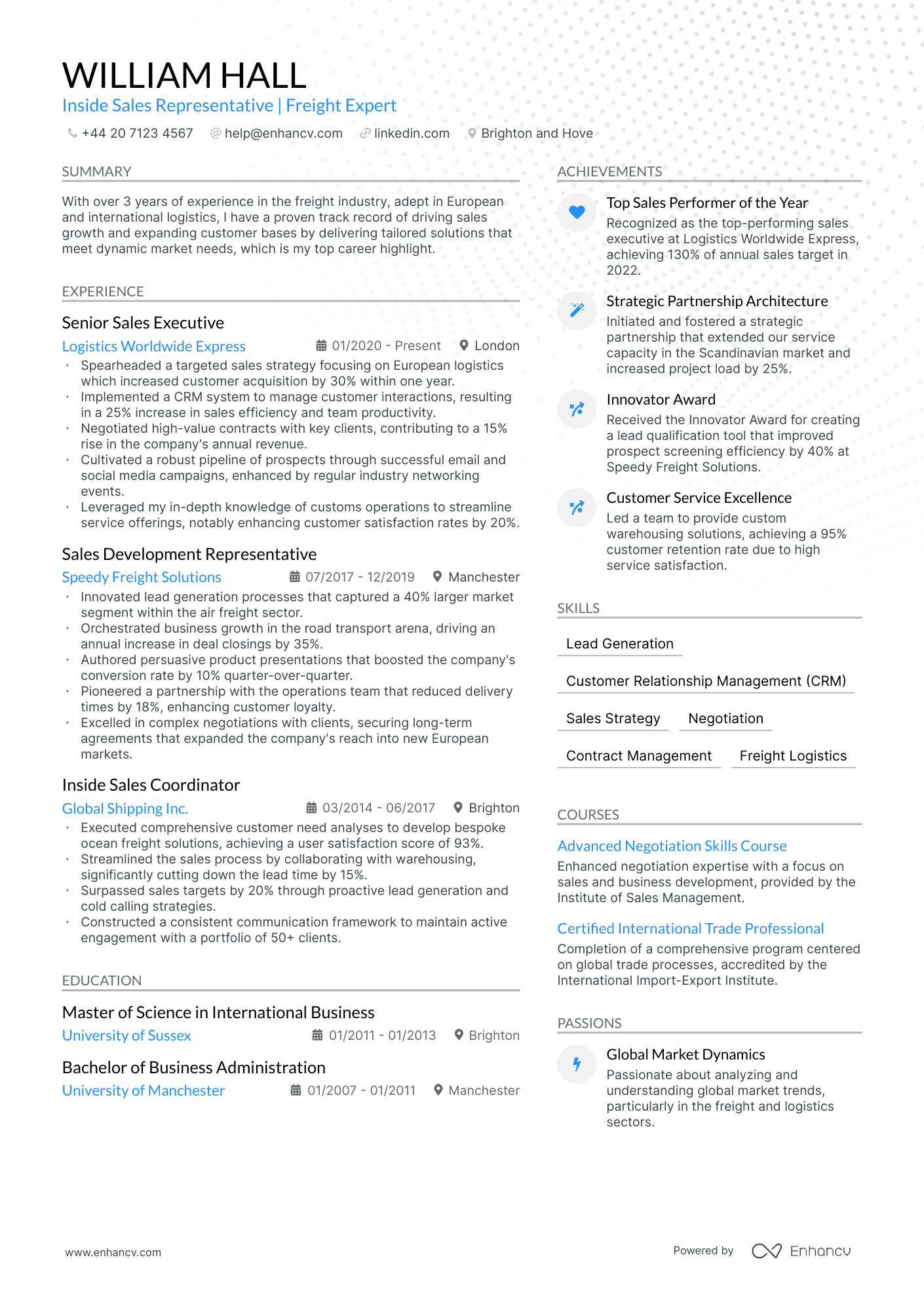 Sales Representative CV Examples & Guide for 2025