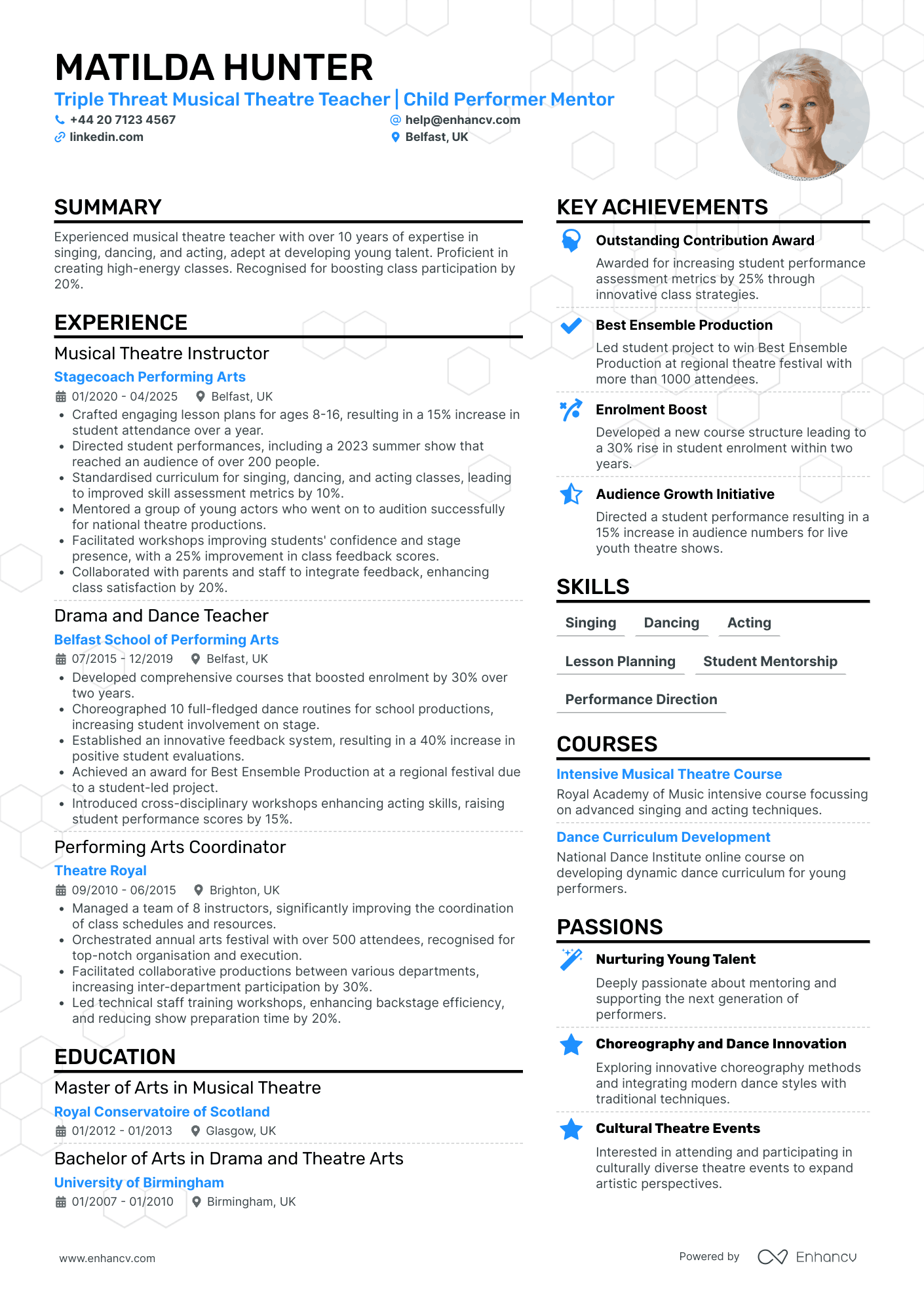 Musical Theatre CV Examples & Guide for 2026