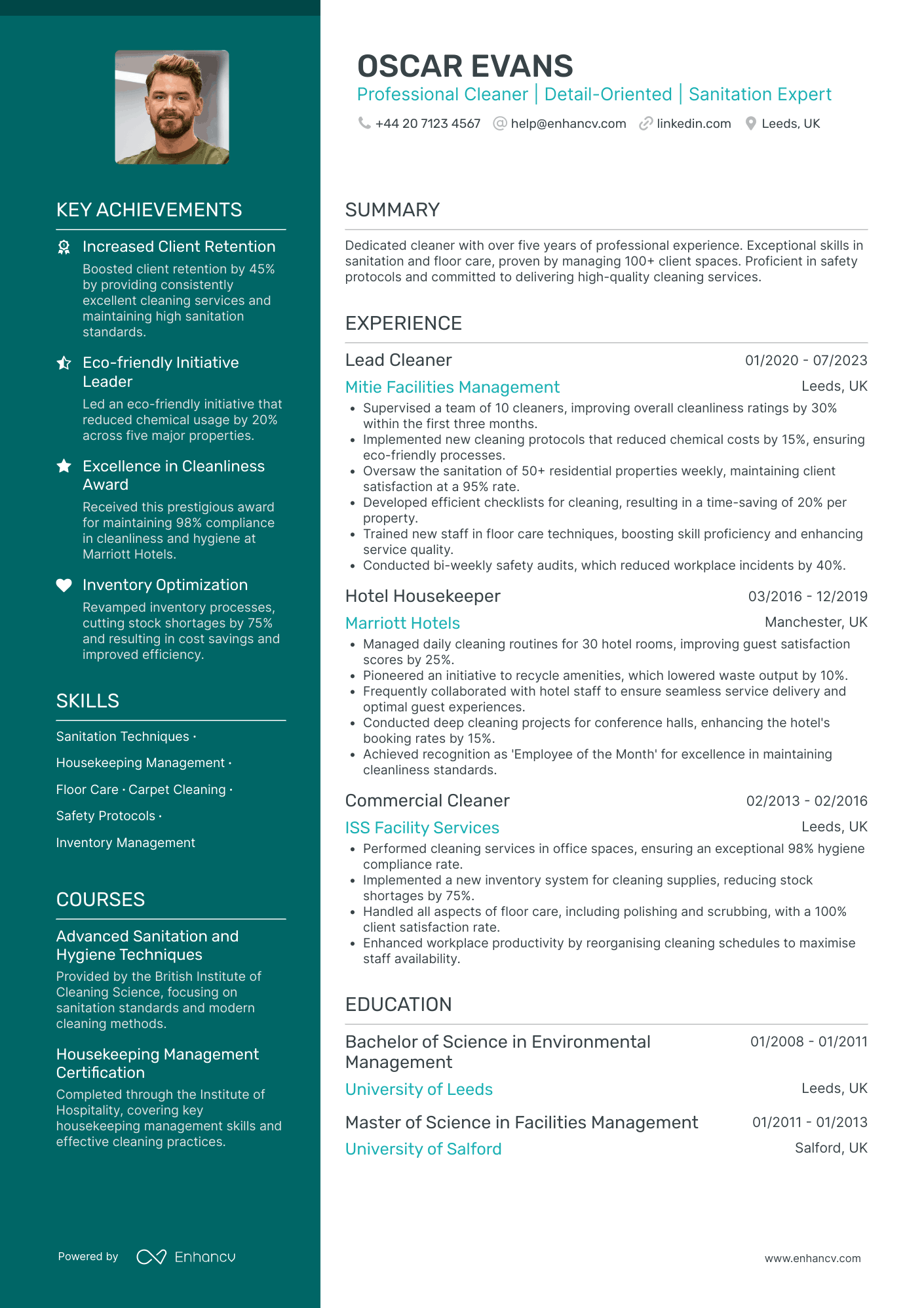 Cleaner CV Examples & Guide for 2026