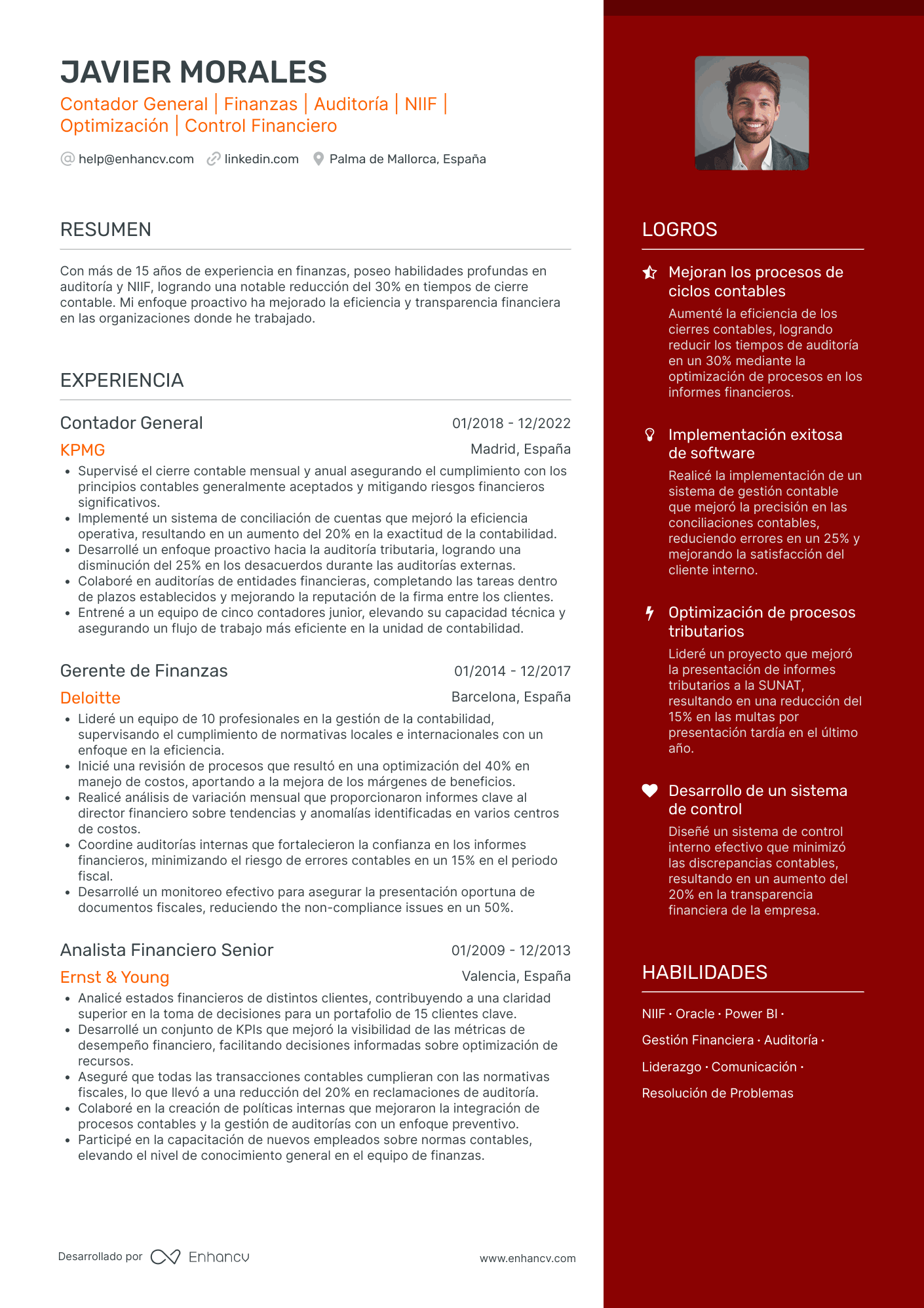 CV Contabilidad: Modelos y Ejemplos de Currículum Vitae