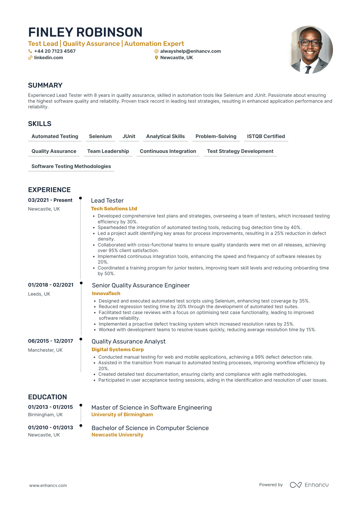 Software Tester CV Examples & Guide for 2026
