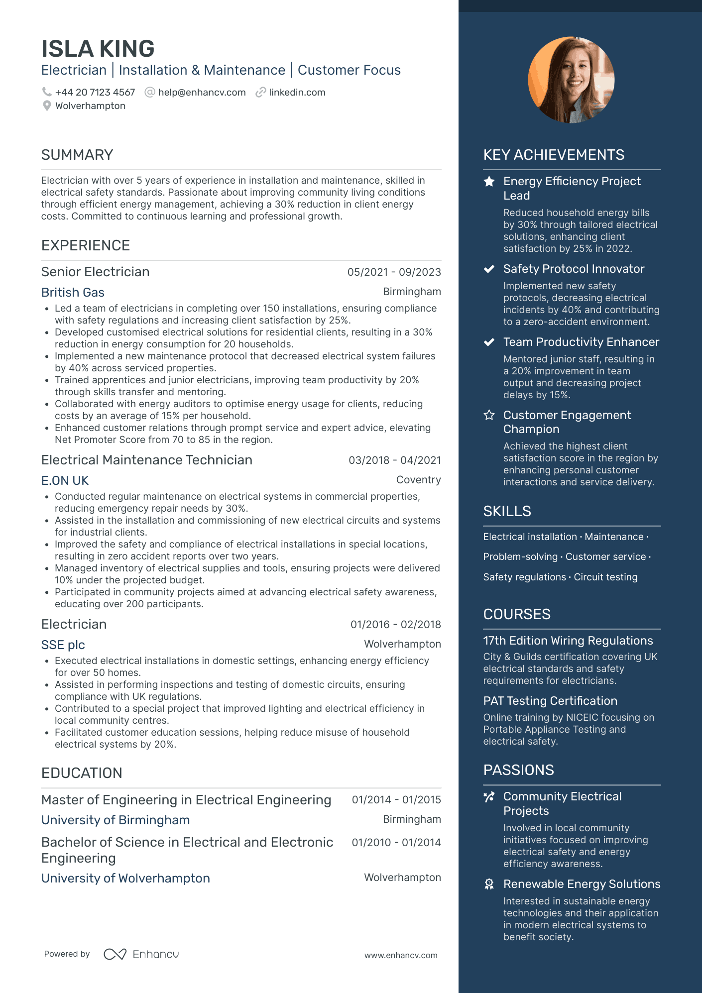 Electrician CV Examples & Guide for 2026