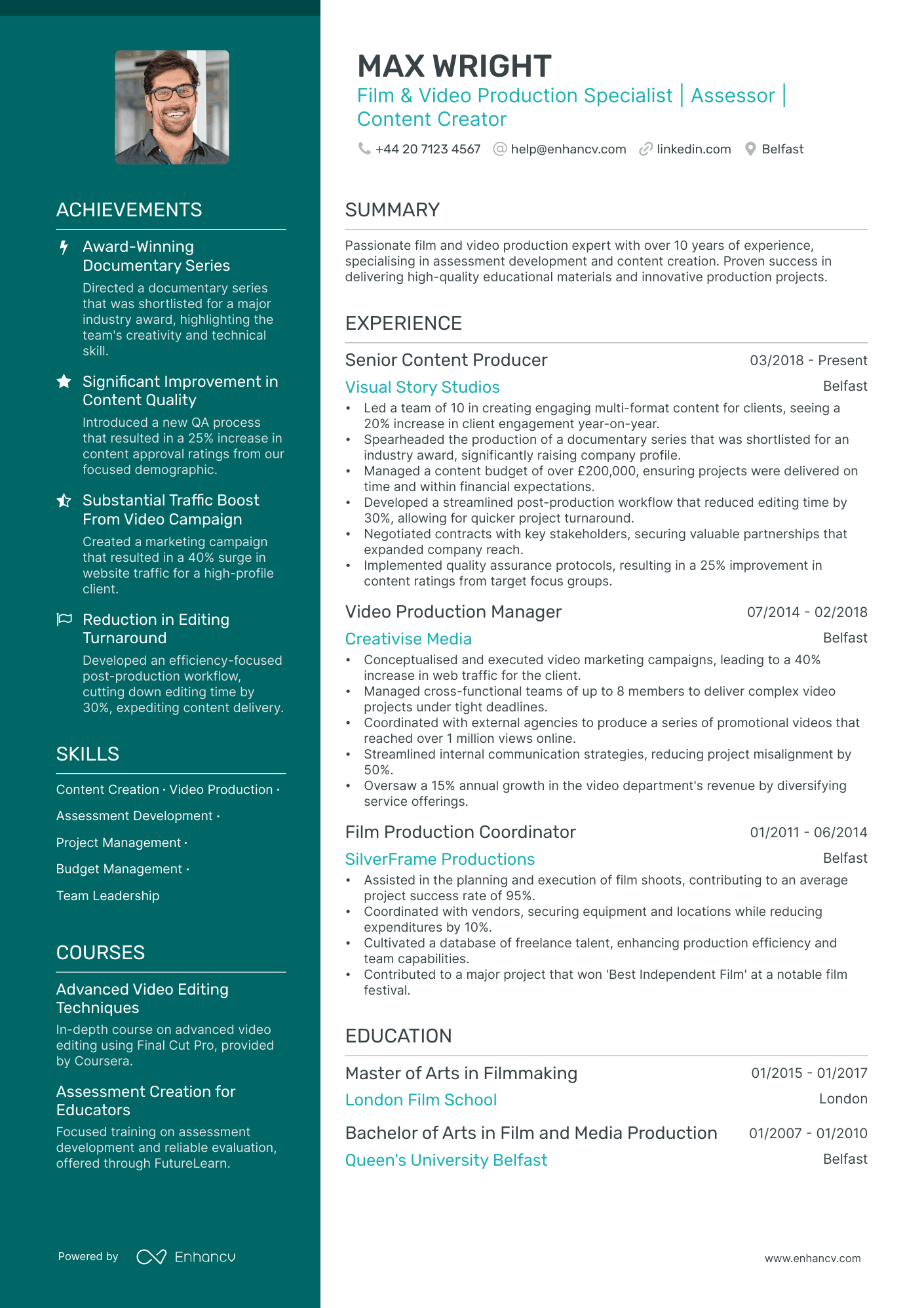 Film CV Examples & Guide for 2025