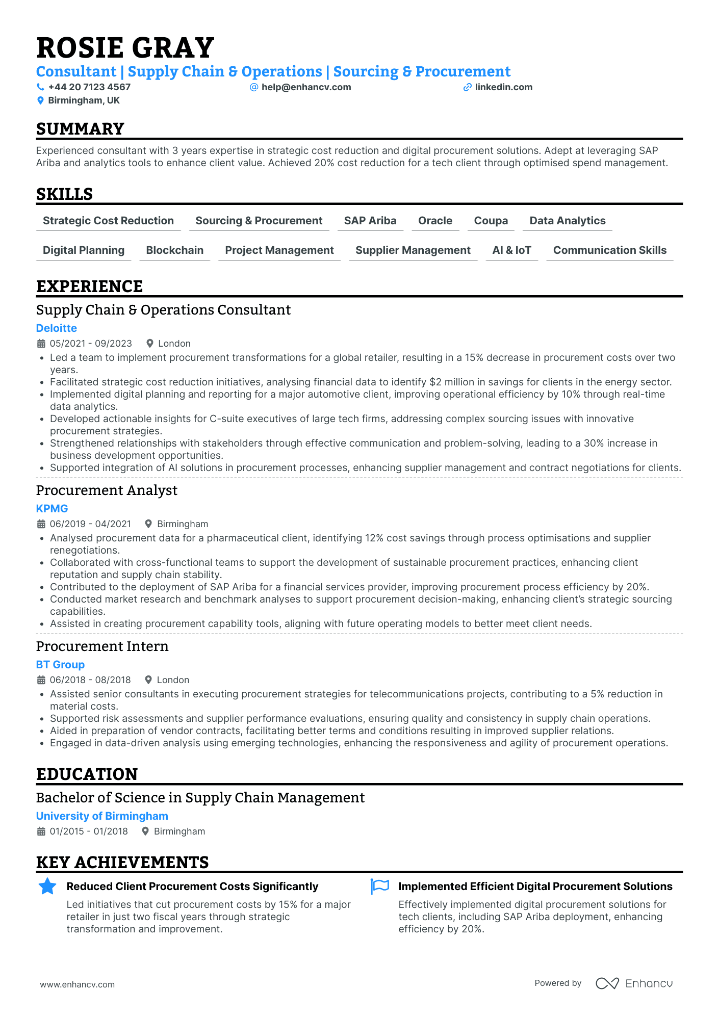 Consultant CV Examples & Guide for 2026