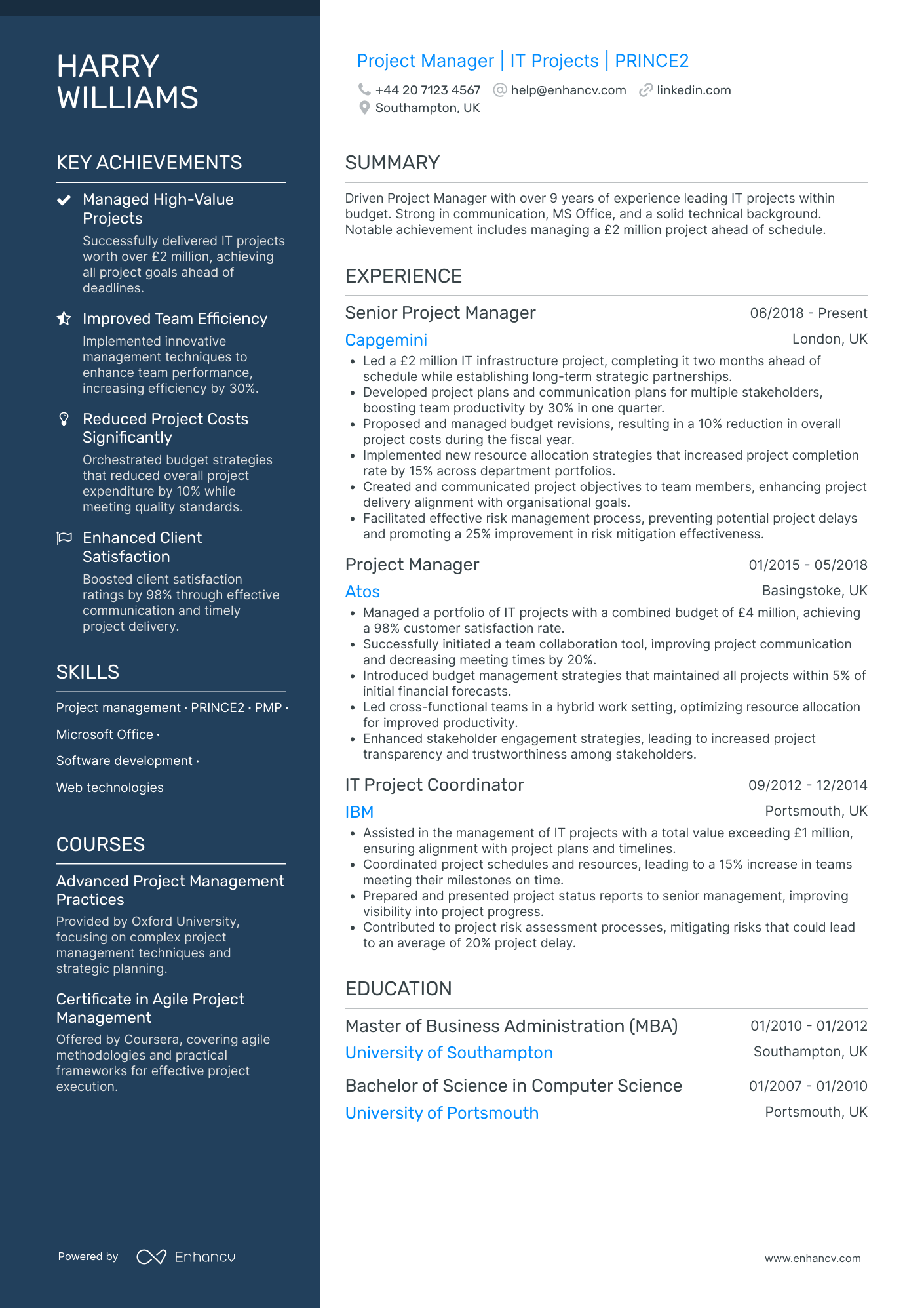 IT Project Manager CV Examples & Guide for 2026