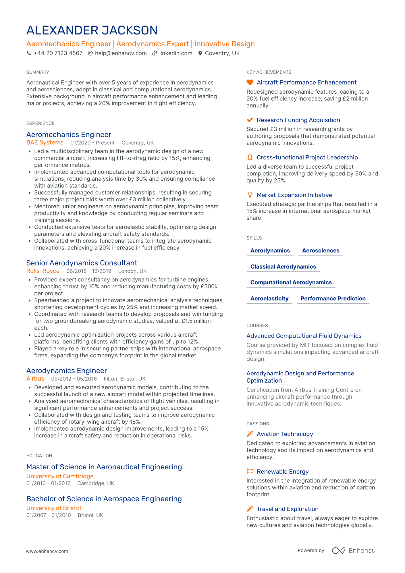 Aerospace Engineering CV Examples & Guide for 2026