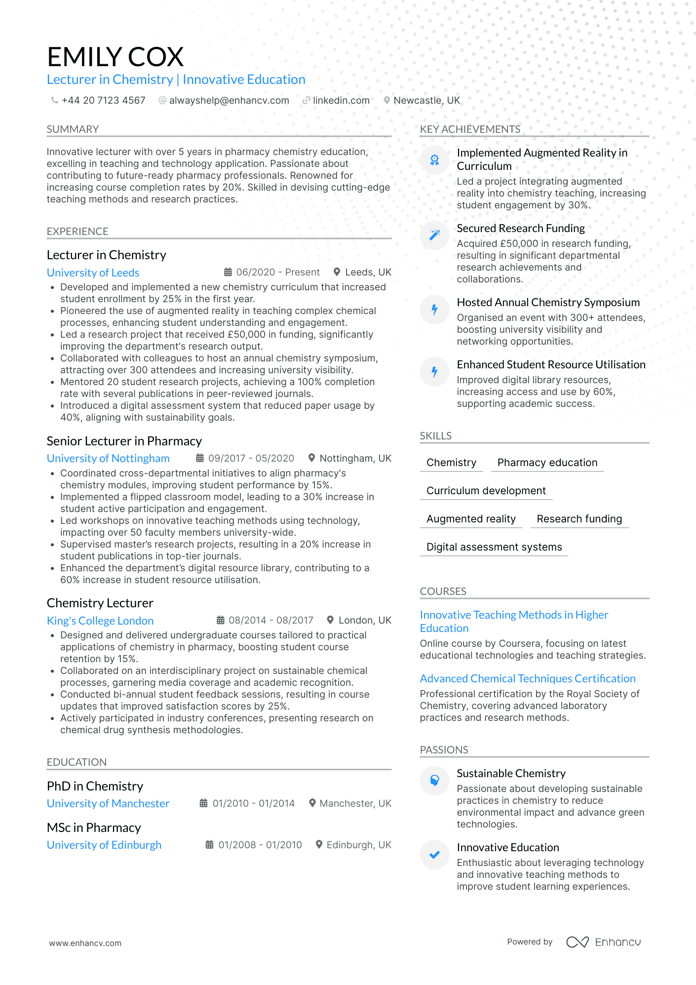 Professor CV Examples & Guide for 2026