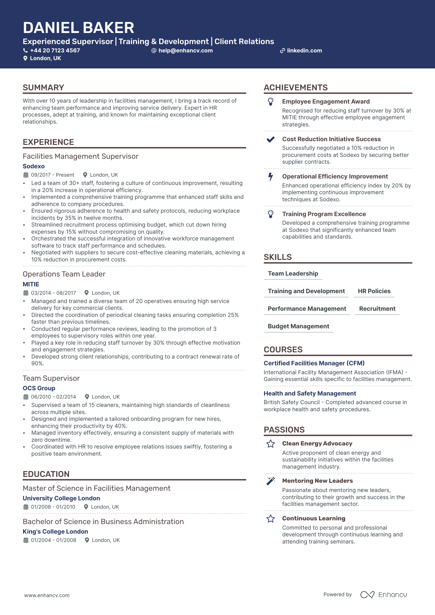 Supervisor CV Examples & Guide for 2025