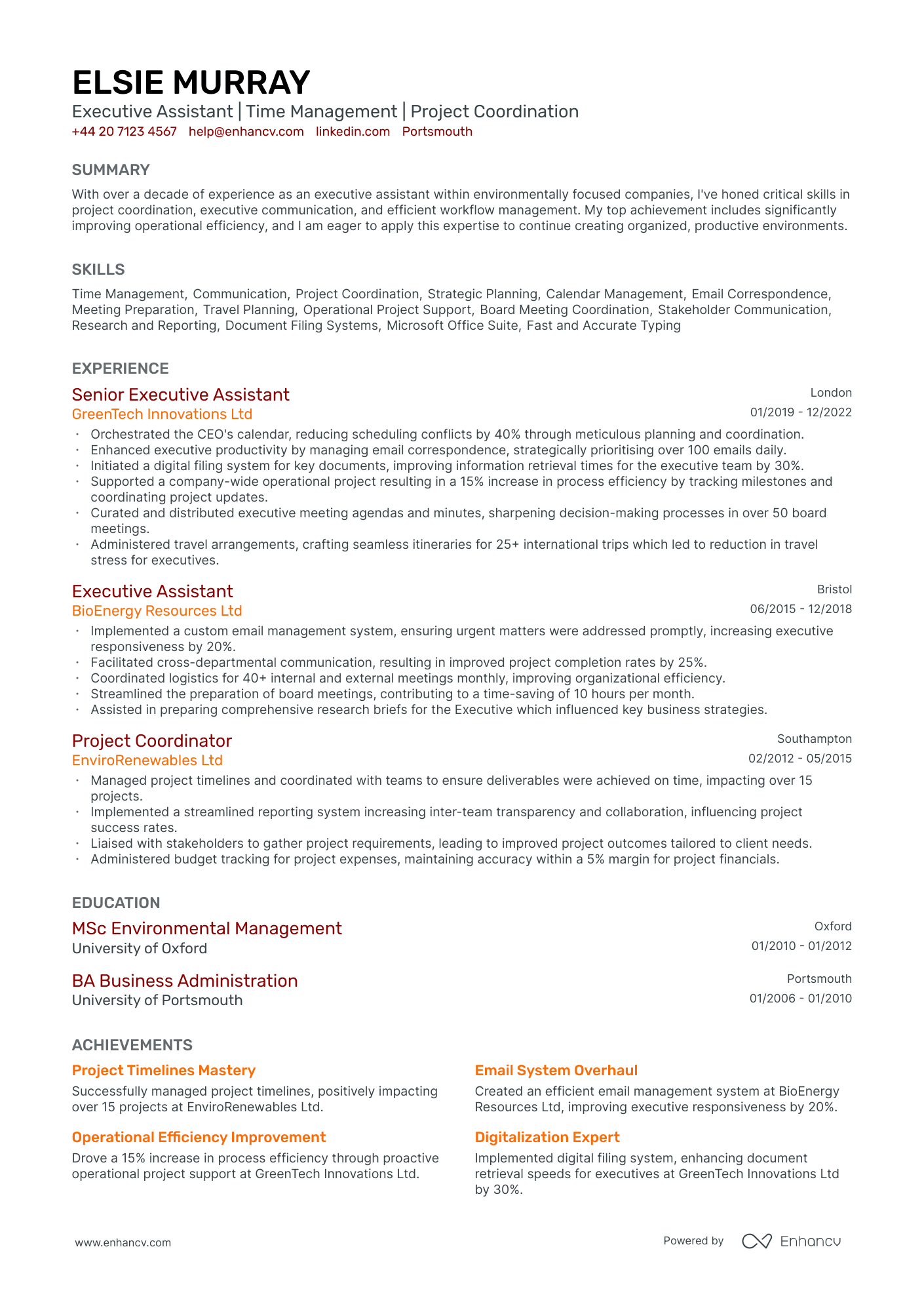 Executive Assistant CV Examples & Guide for 2025