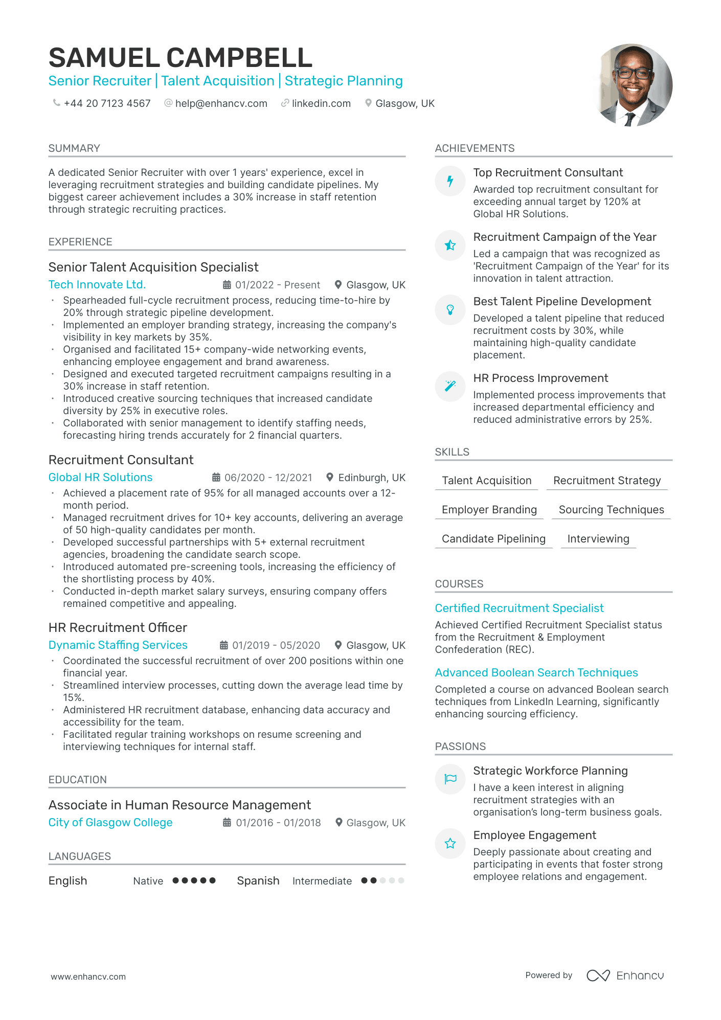 Recruiter CV Examples & Guide for 2025