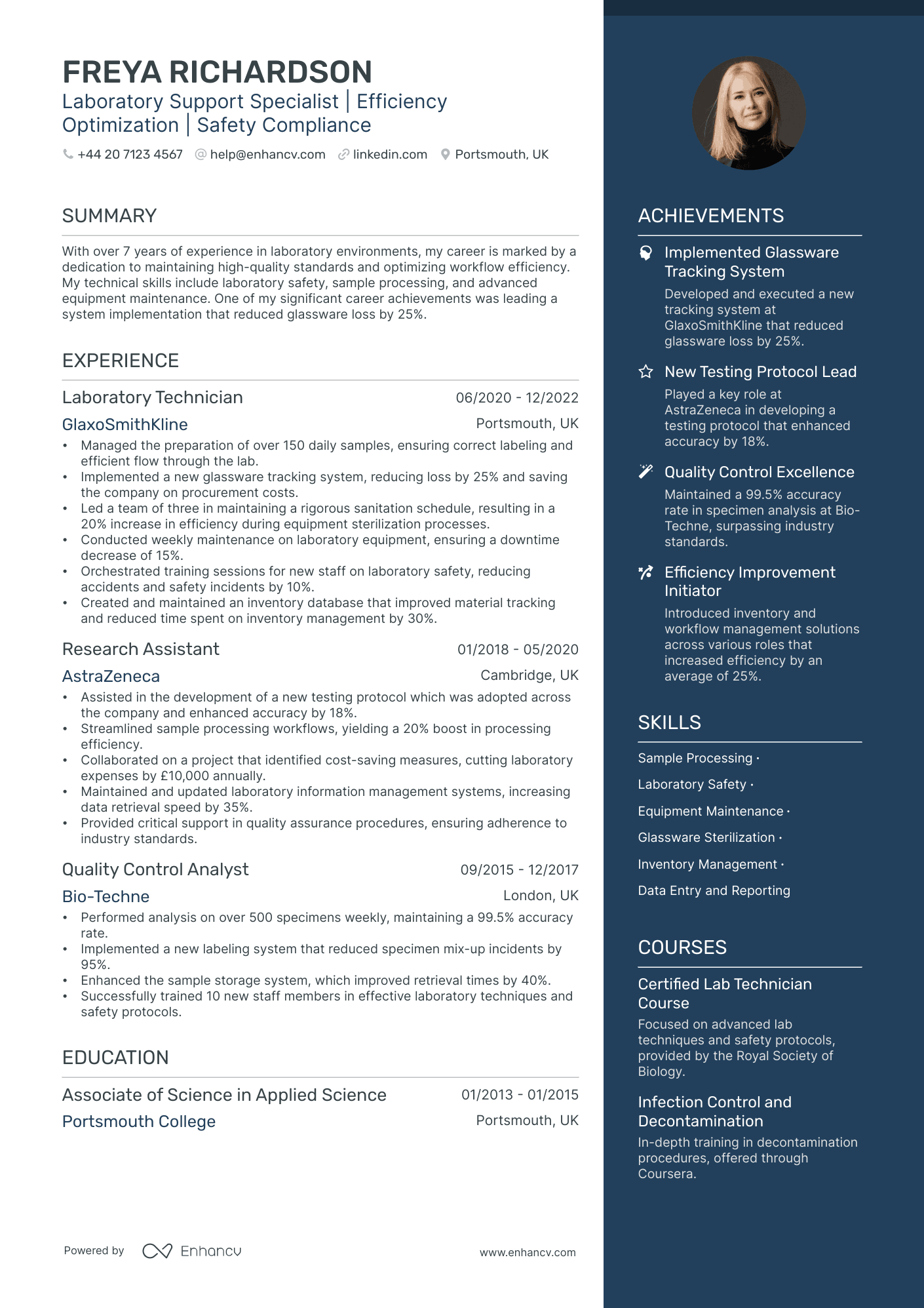 Lab Assistant CV Examples & Guide for 2025