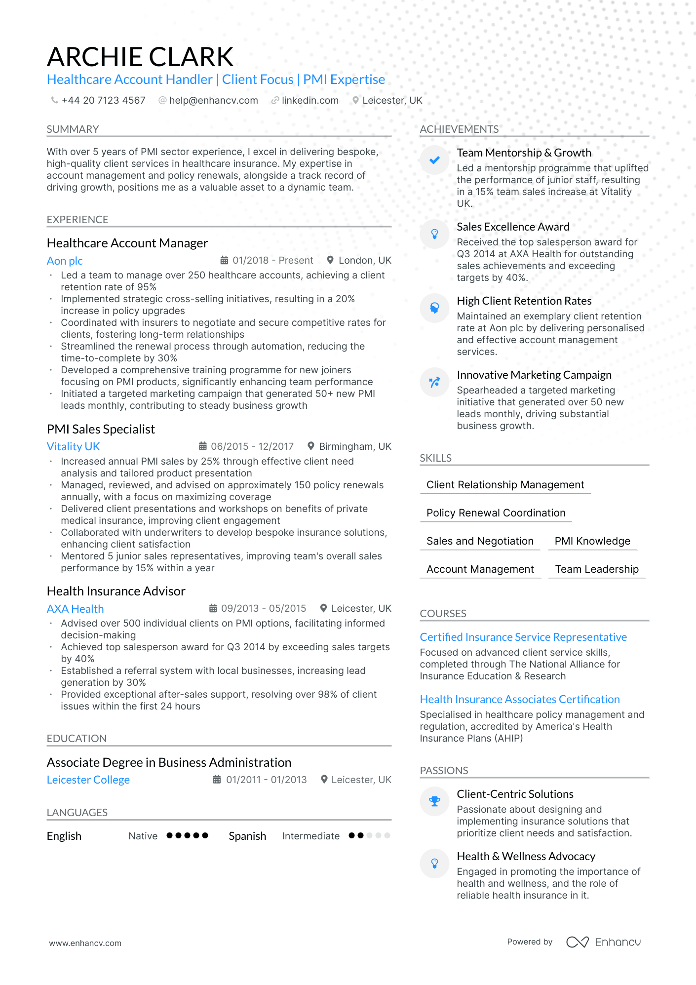 Insurance Broker CV Examples & Guide for 2025