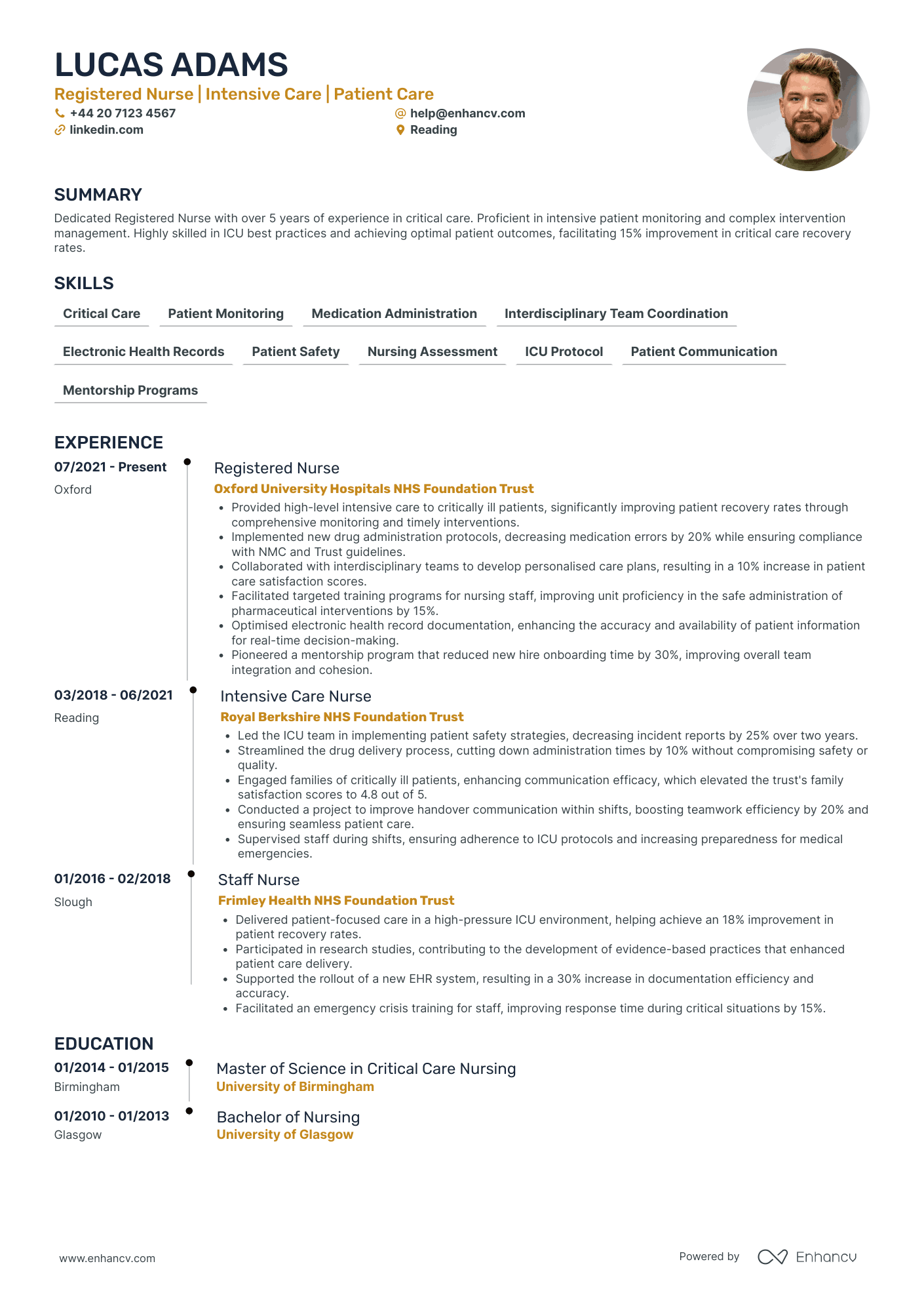 Registered Nurse CV Examples & Guide for 2026