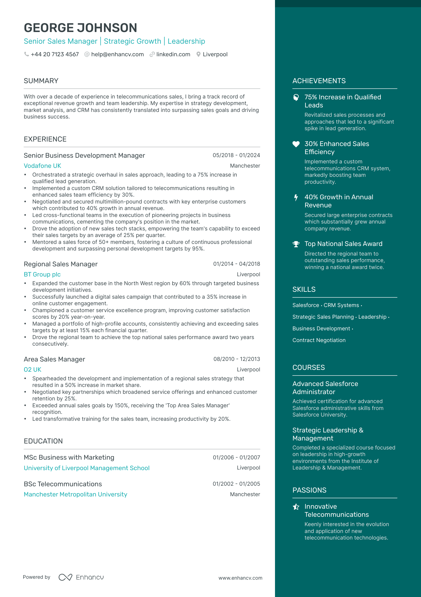 Business Manager CV Examples & Guide for 2025