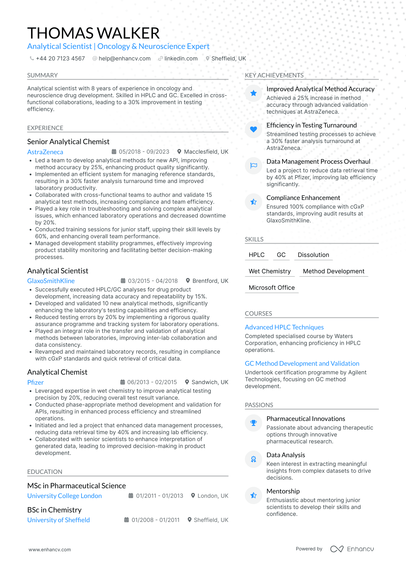 Scientist CV Examples & Guide for 2025