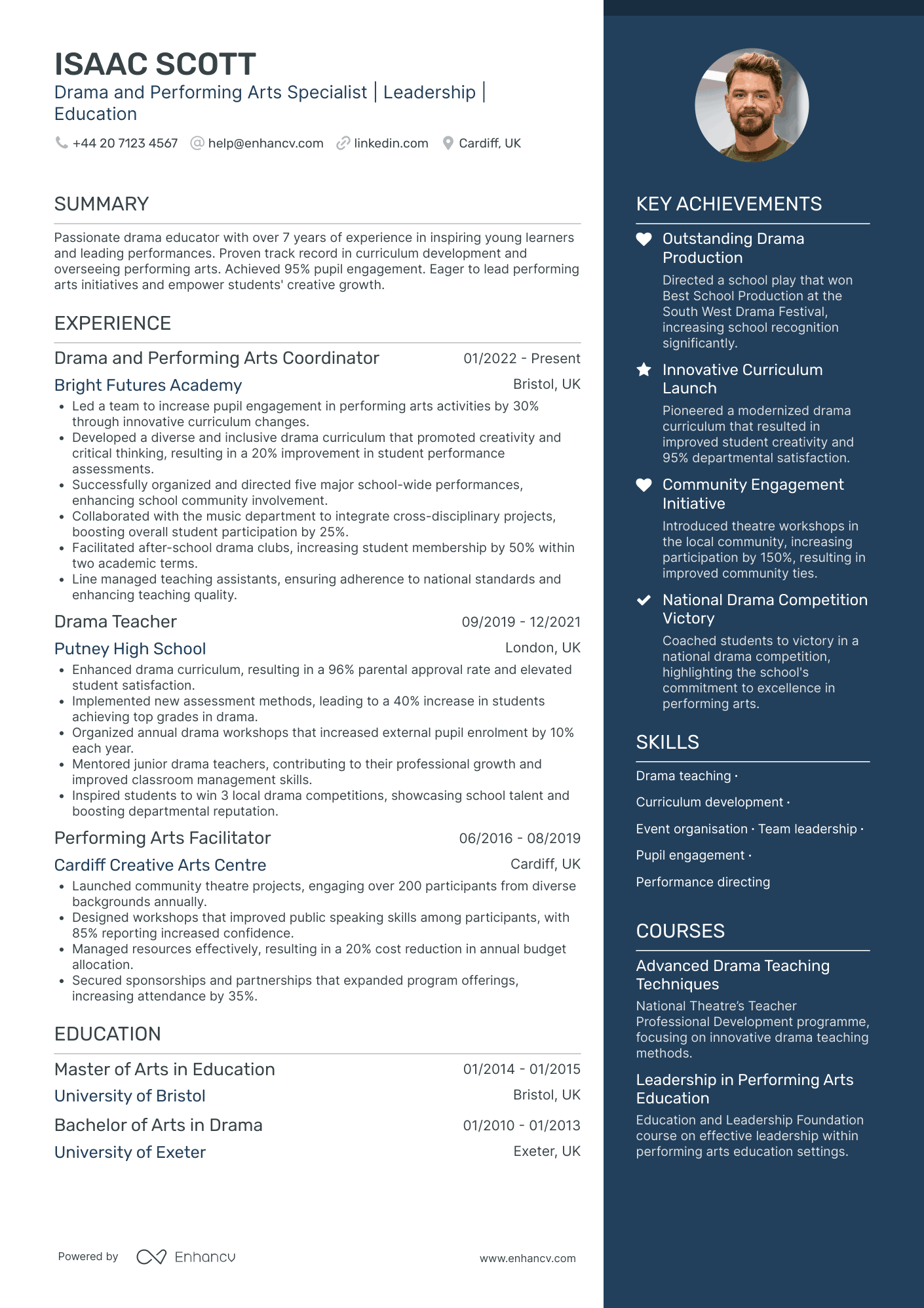 Performing Arts CV Examples & Guide for 2026