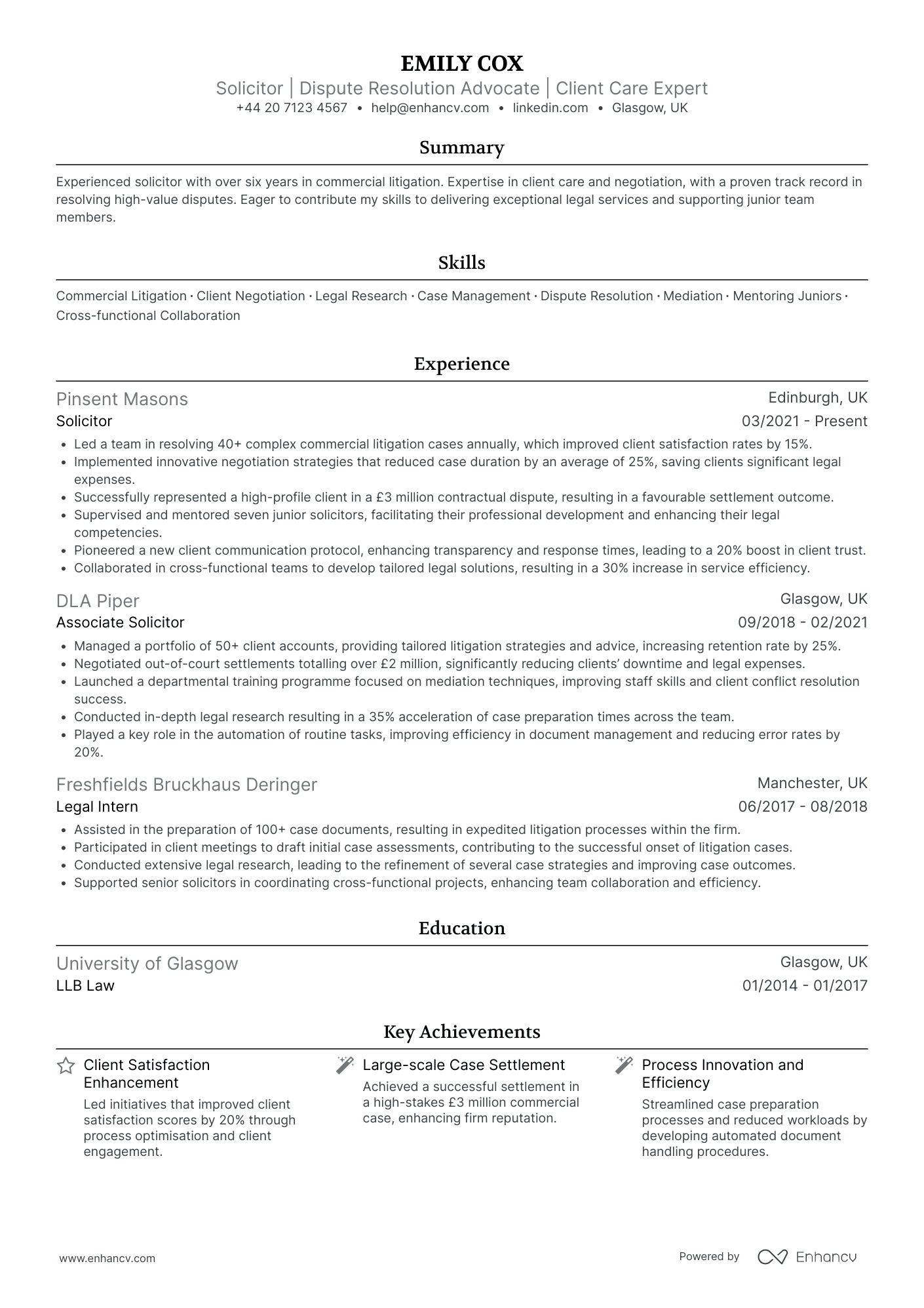 Solicitor CV Examples & Guide for 2026