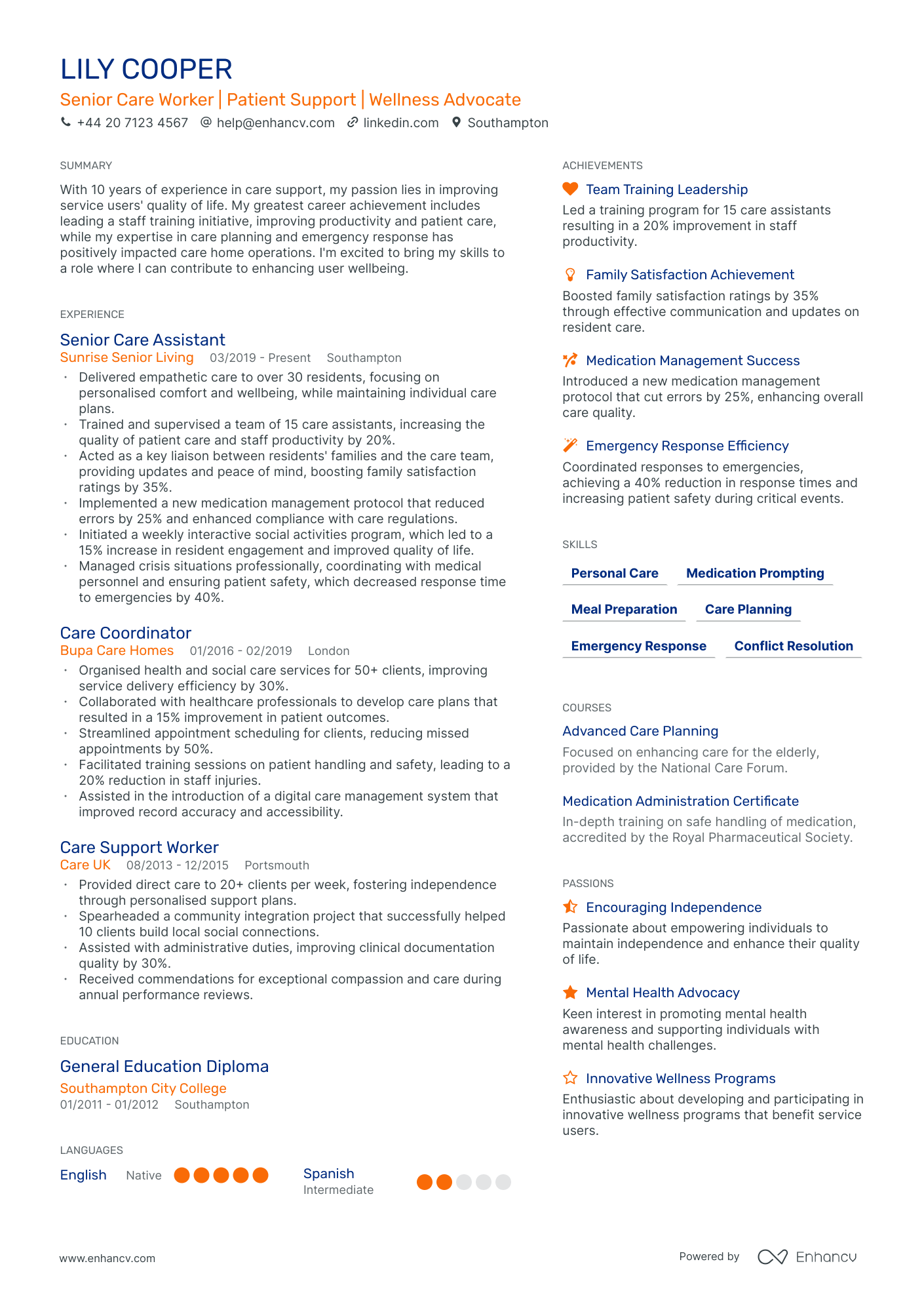 Care Worker CV Examples & Guide for 2025