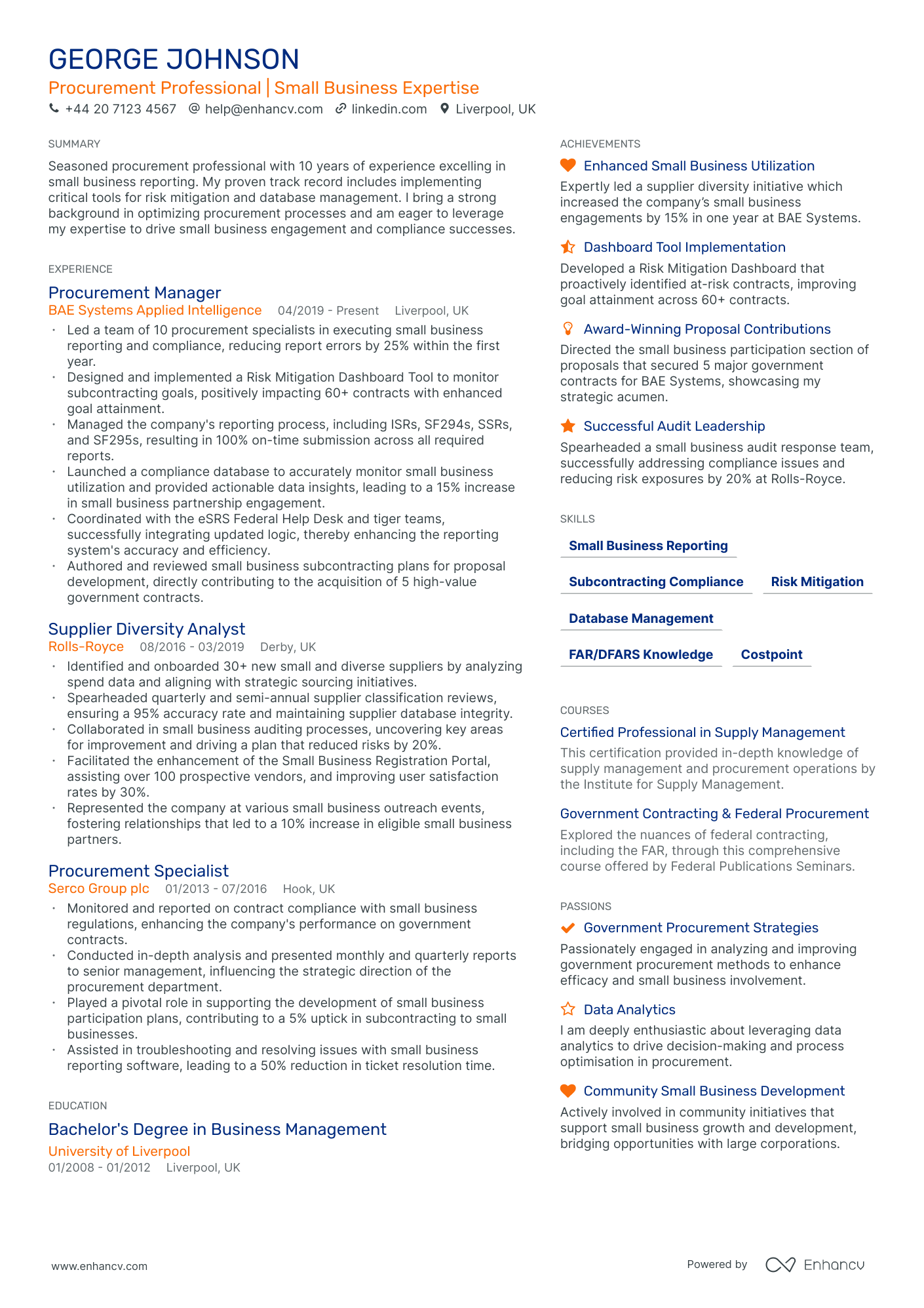 Small Business Owner CV Examples & Guide for 2025