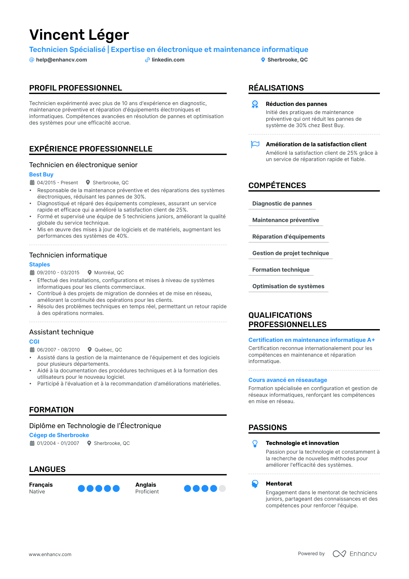 CV Canadien (+10 Exemples de CV à Remplir pour le Canada)