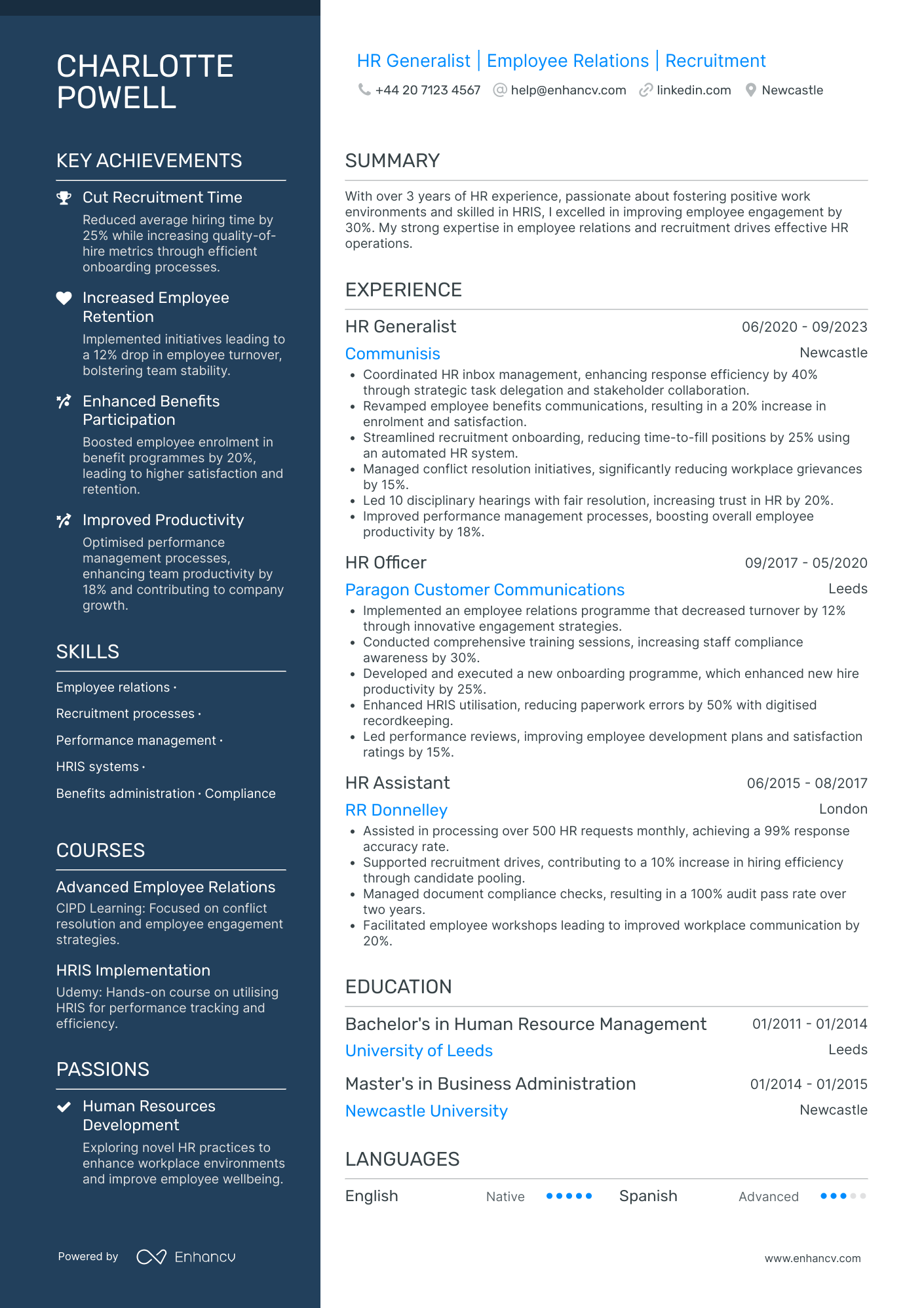 Human Resources CV Examples & Guide for 2026