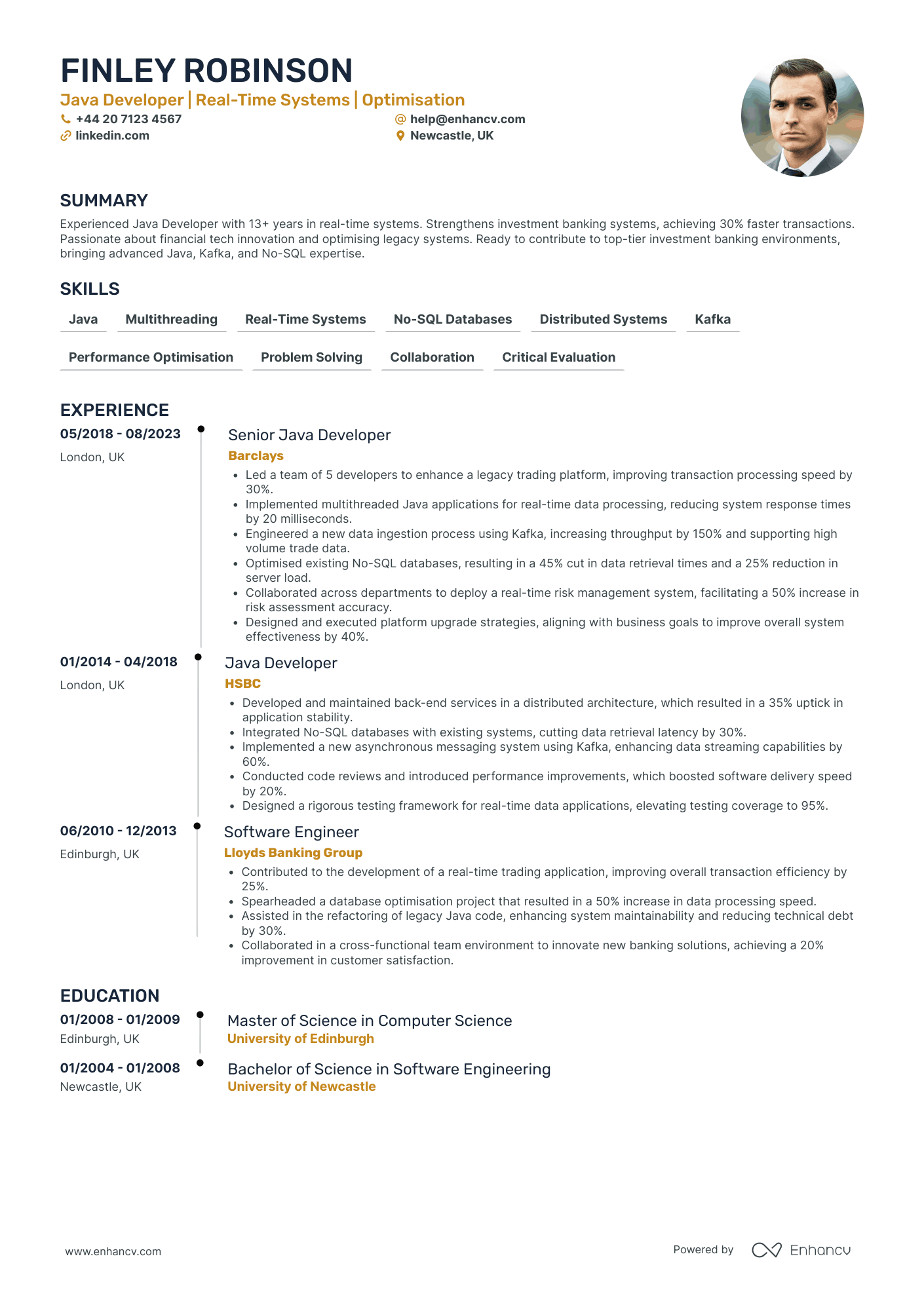 Java Developer CV Examples & Guide for 2025
