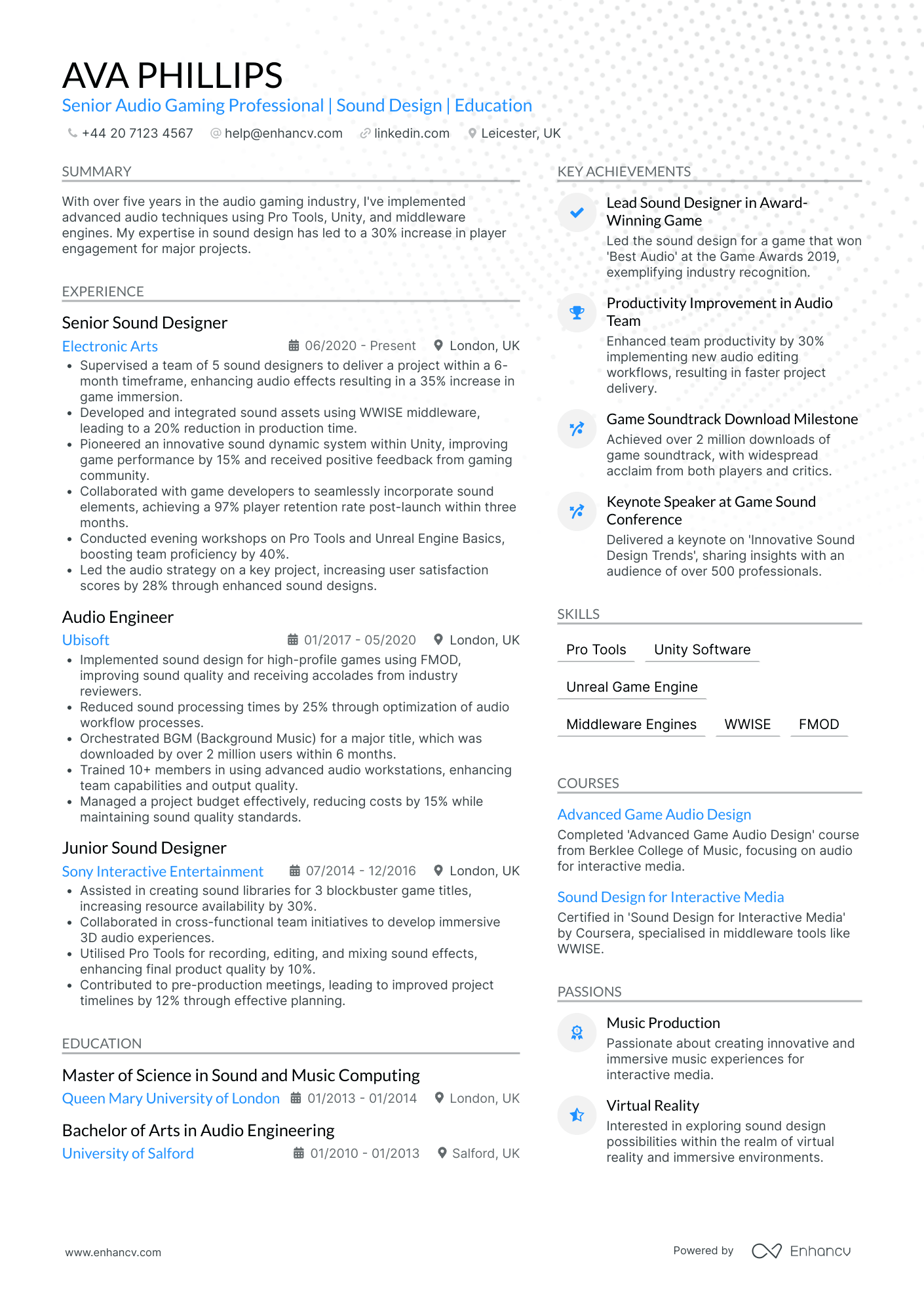Film CV Examples & Guide for 2026