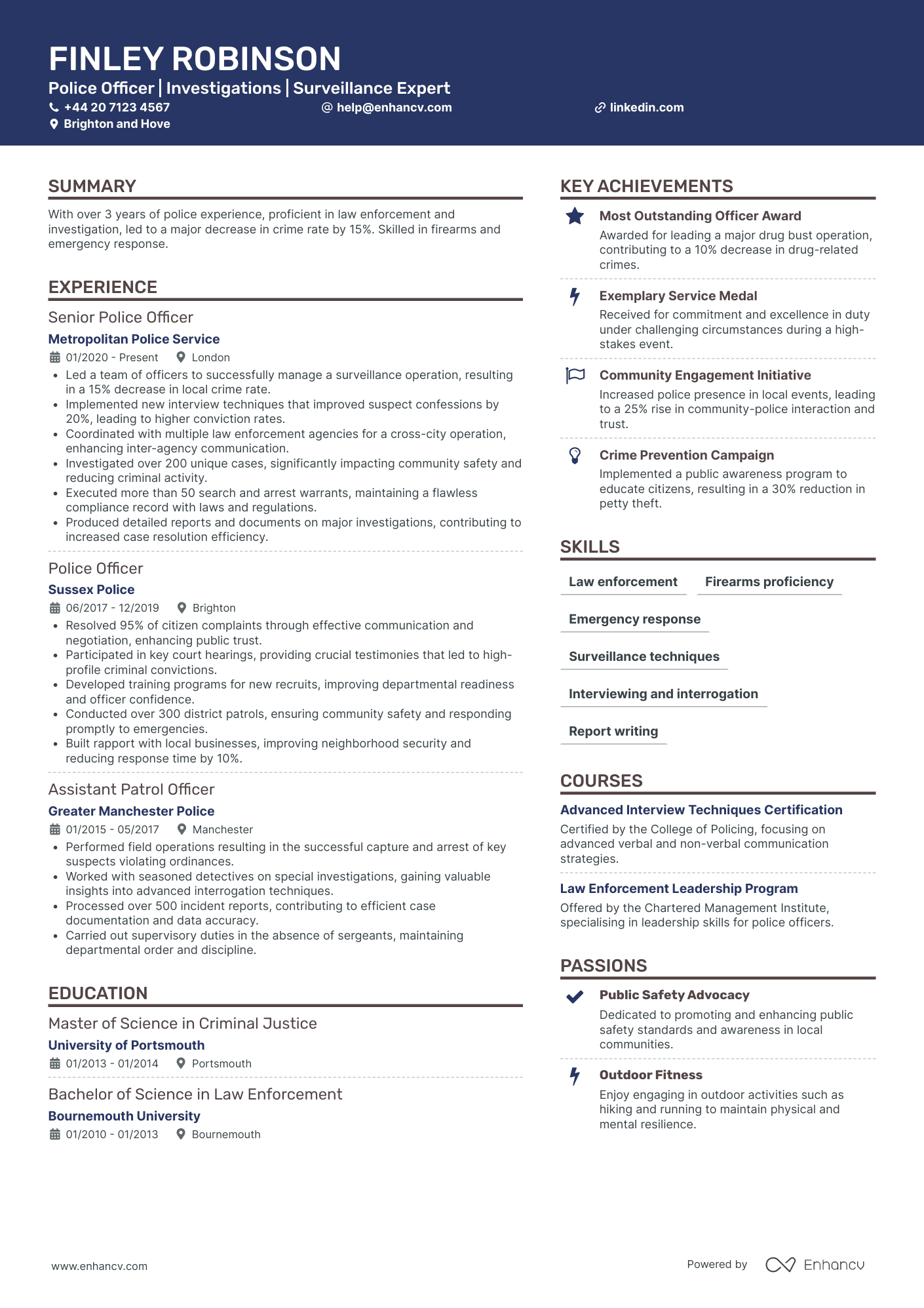 Police Officer CV Examples & Guide for 2026