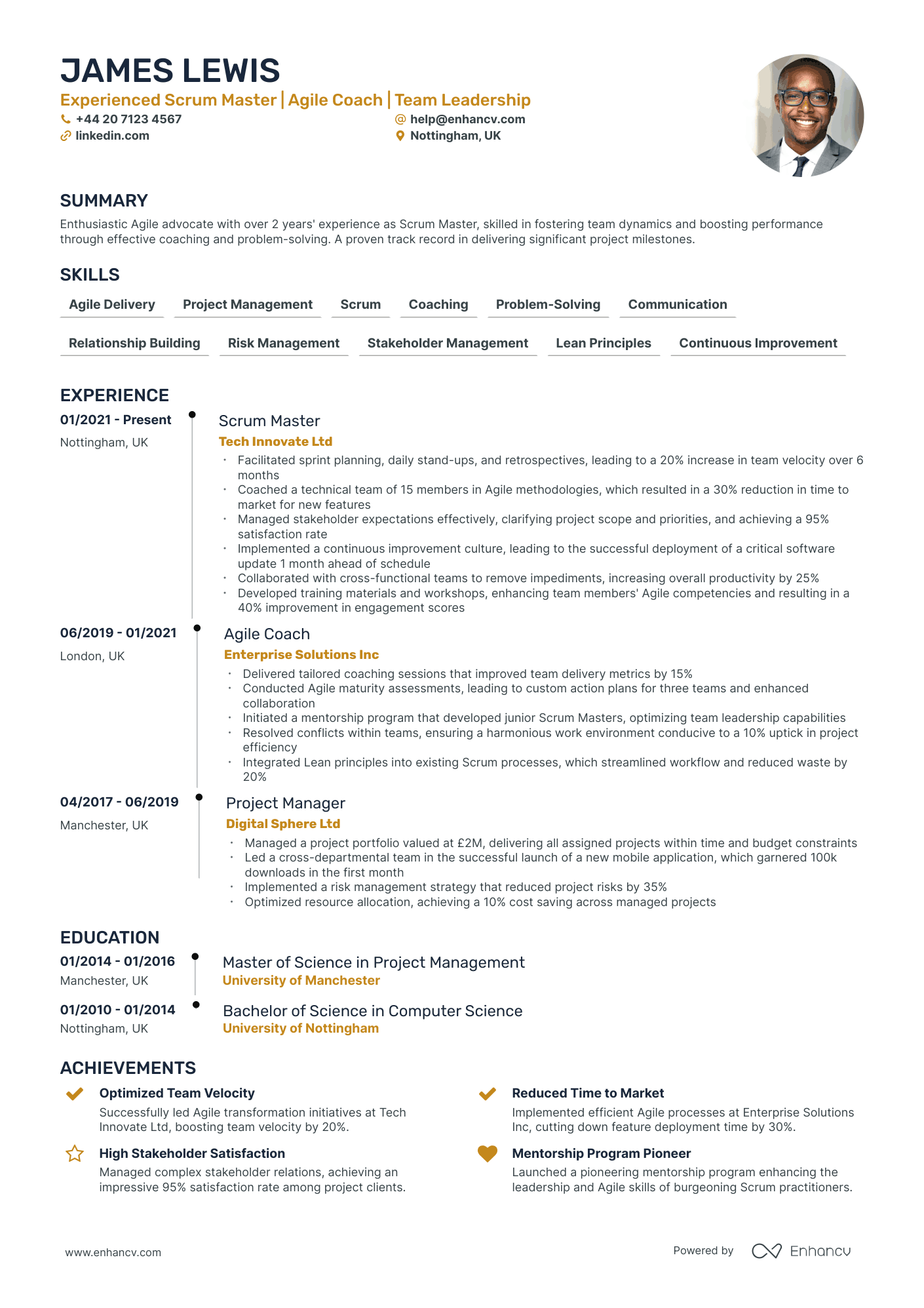 Scrum Master CV Examples & Guide for 2025