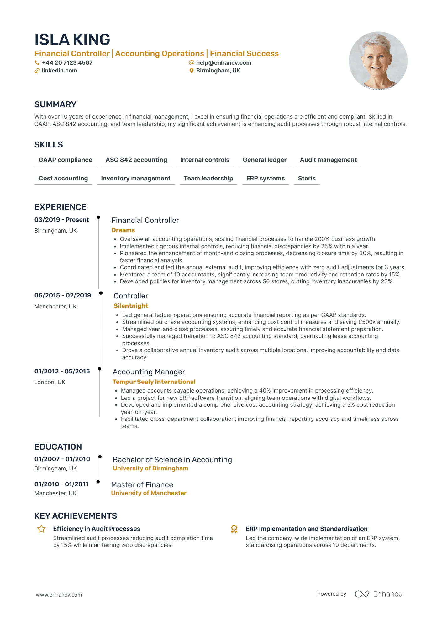 Financial Controller CV Examples & Guide for 2026