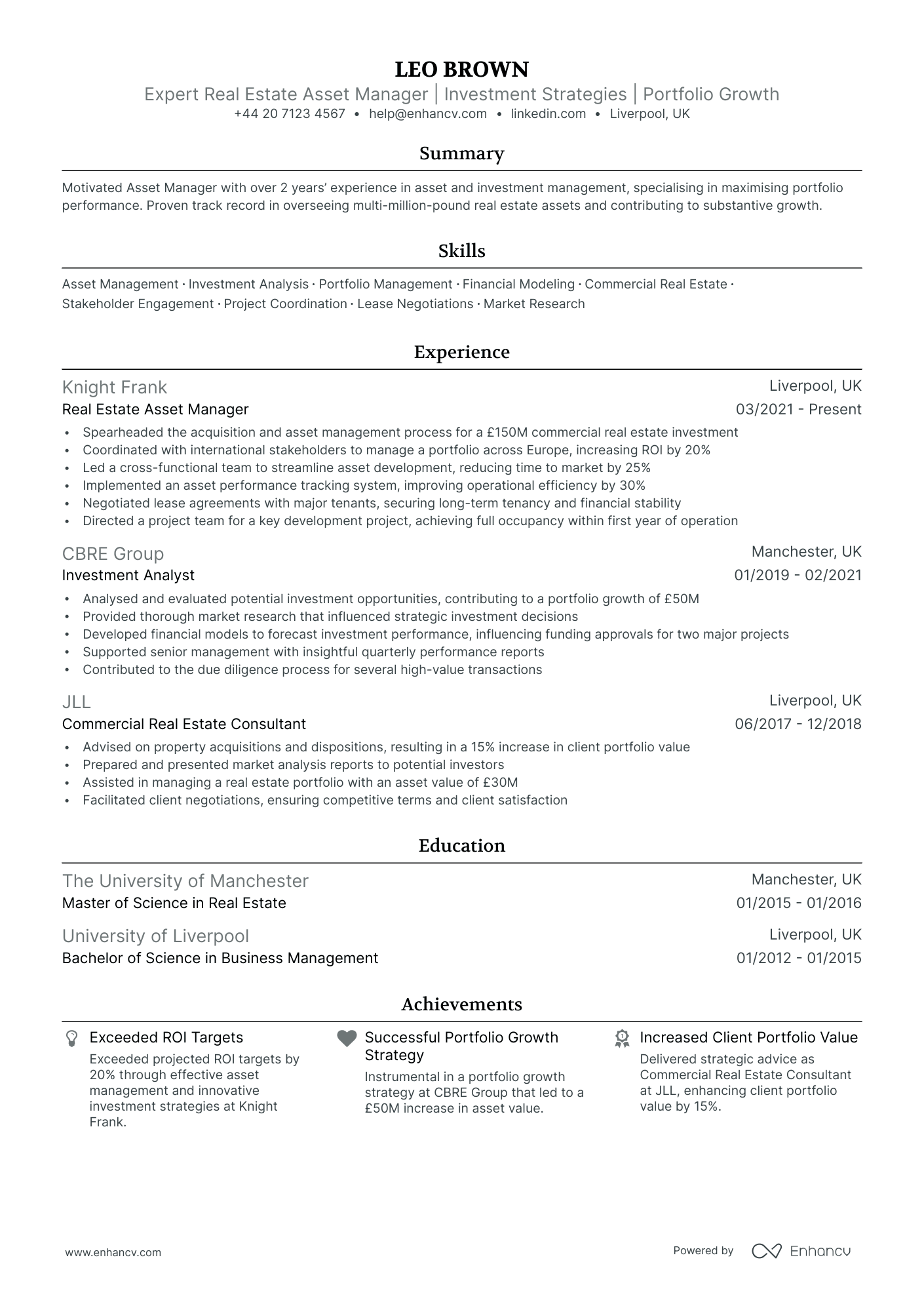 Private Equity CV Examples & Guide for 2025