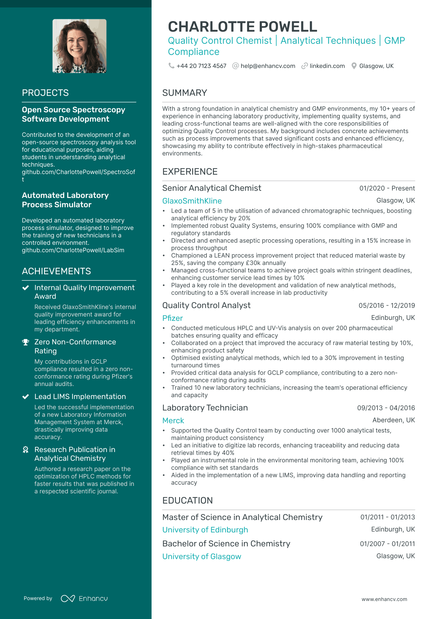 Quality Control CV Examples & Guide for 2025